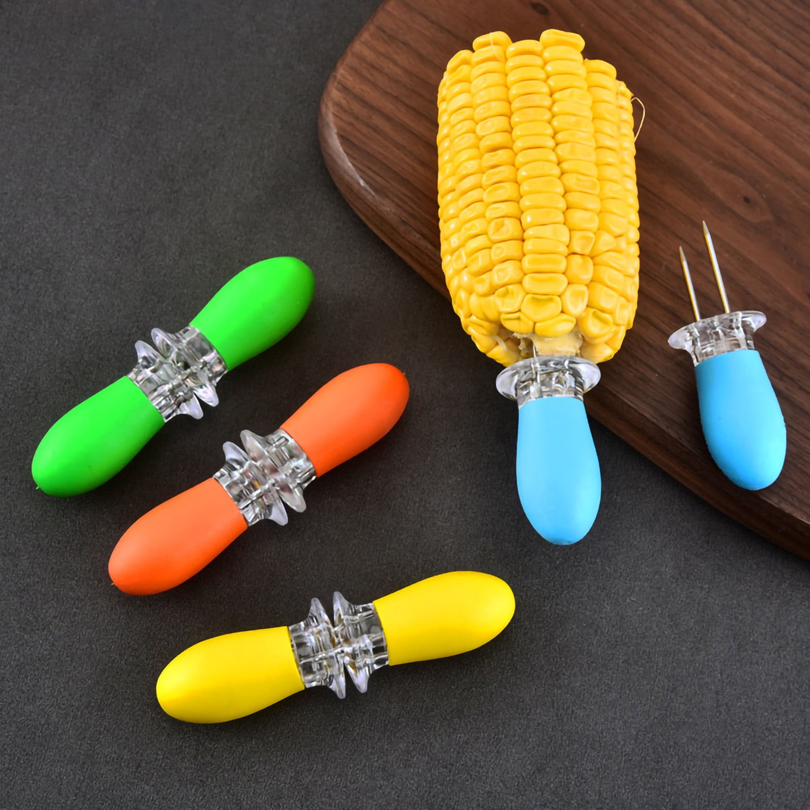Uehgn 1 Pair Corn Holder Non Slip Reusable Food Grade Heat Resistant ...