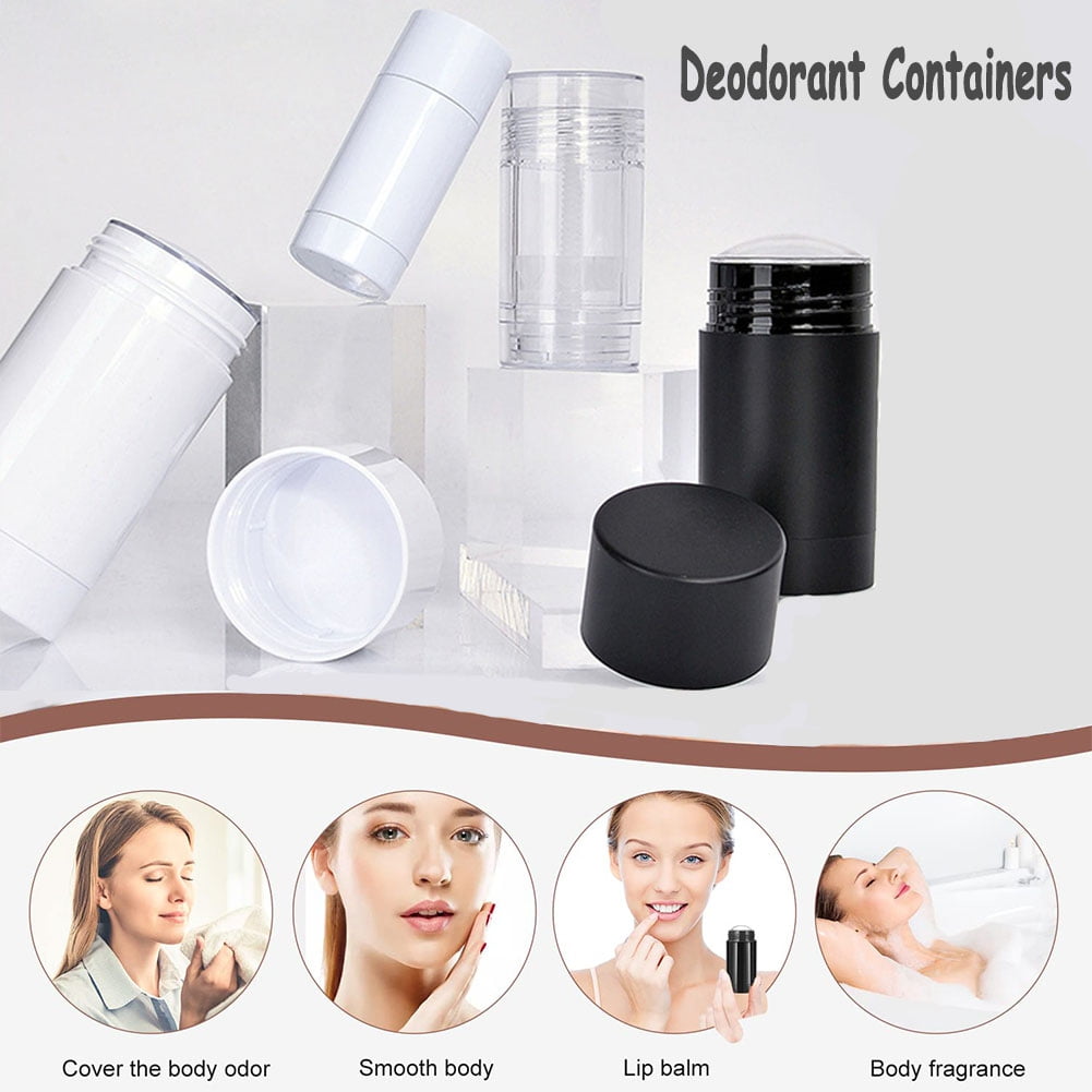 Uehgn Empty Deodorant Containers, Plastic Twist-Up Refillable Tubes for ...