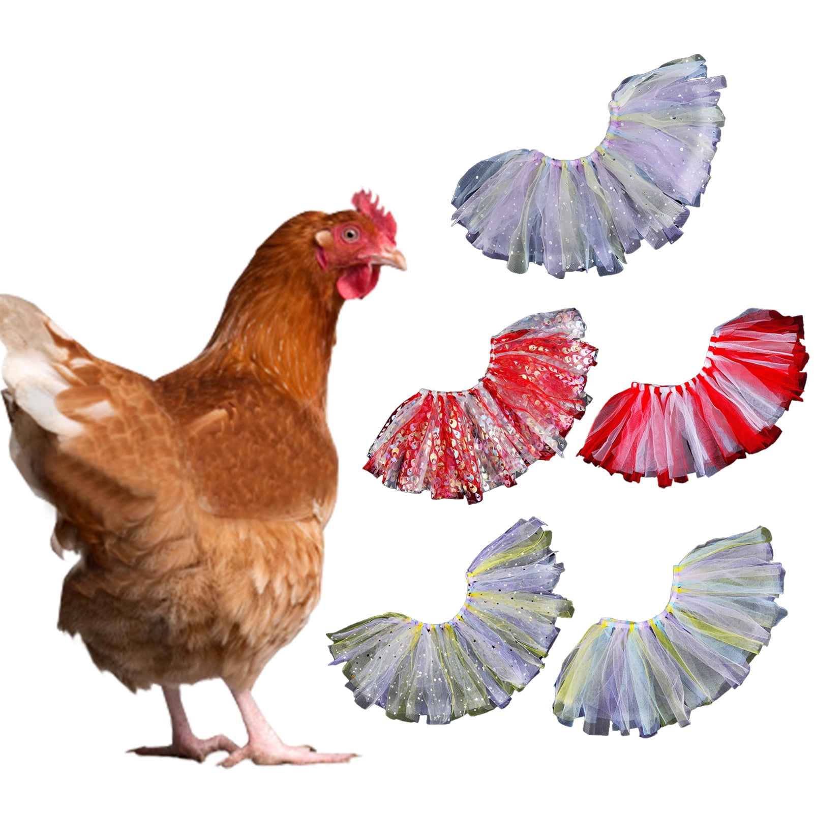 Uehgn Poultry Clothes Bright Color Shiny Visual Effect Sequins Design ...