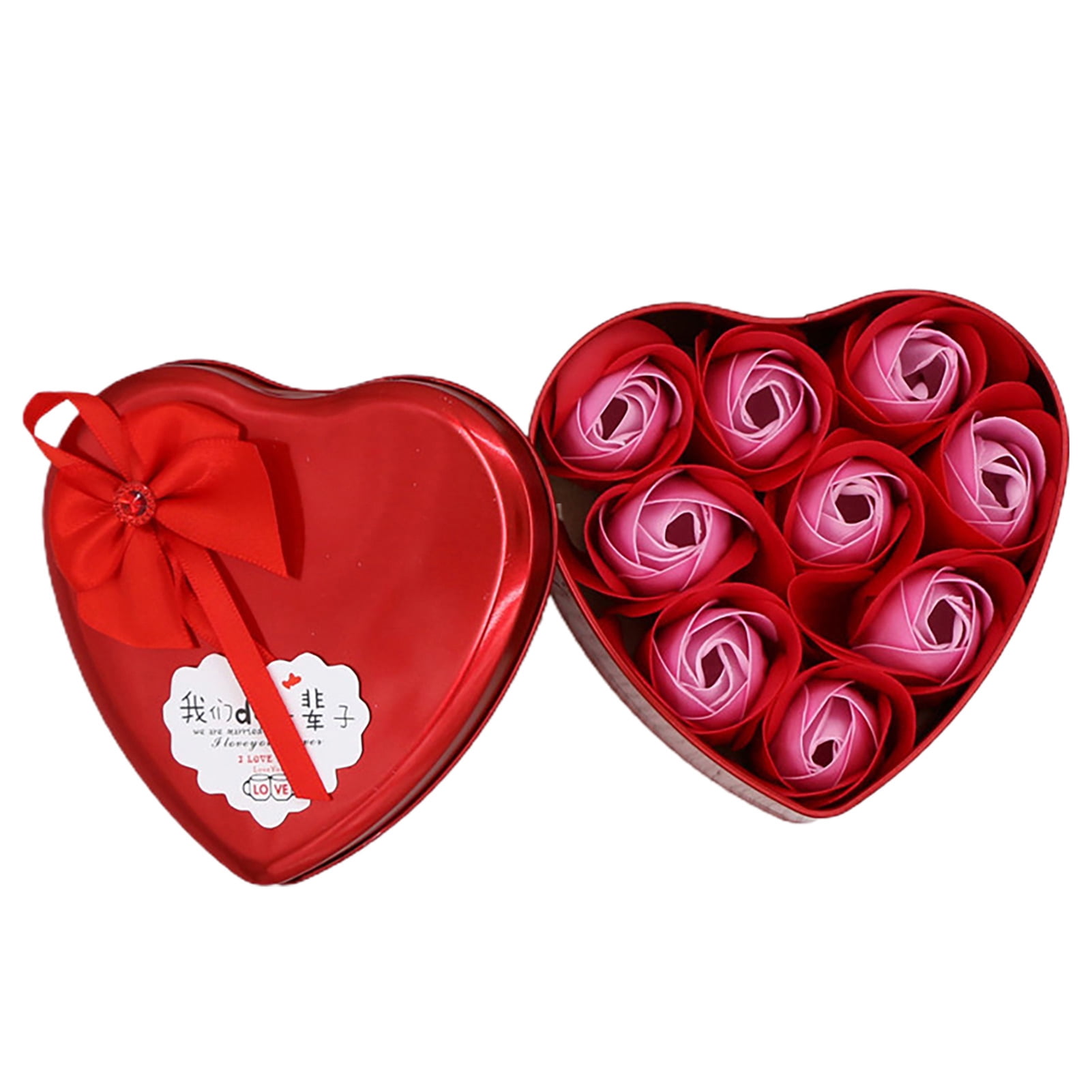 Uehgn Soap Flower T Box Good Smell Romantic Eye Catching Heart Shape