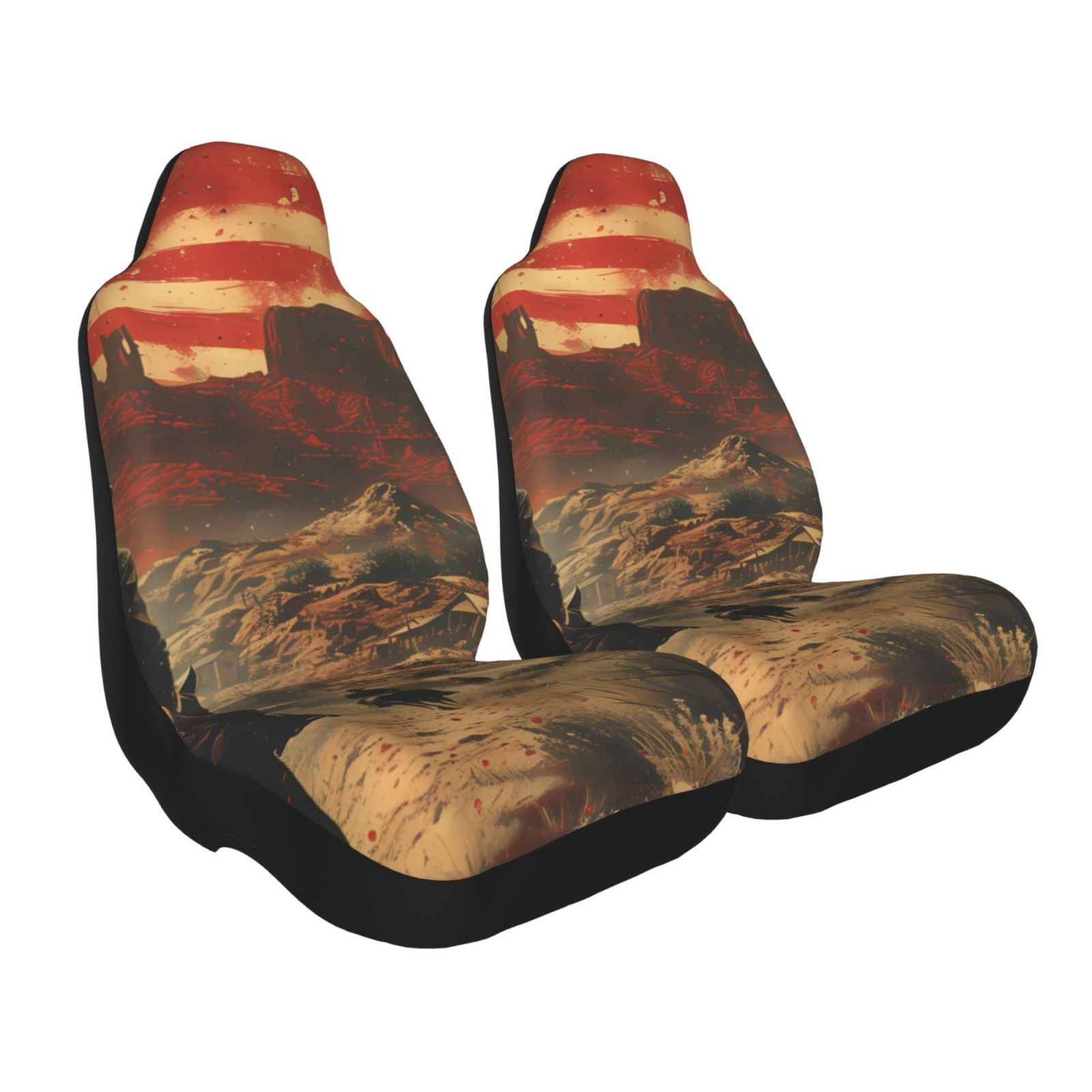 Uemuo 1860s Style American Cowboy Pattern Car Seat Covers for Front ...