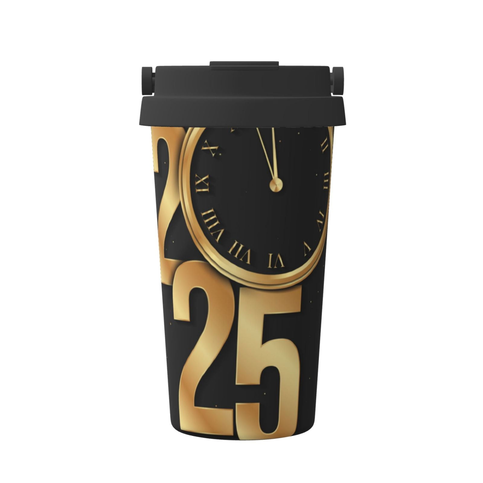 Uemuo 2025 Happy New Year Print Carry Insulated Coffee Mug, Travel Mug ...