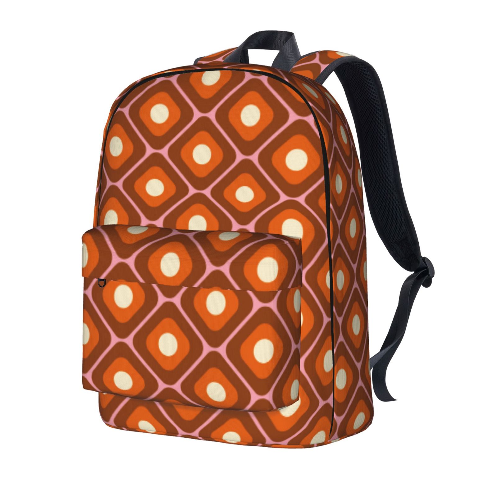 Uemuo 60s and 70s Aesthetic Pattern Backpack for Work and Travel ...