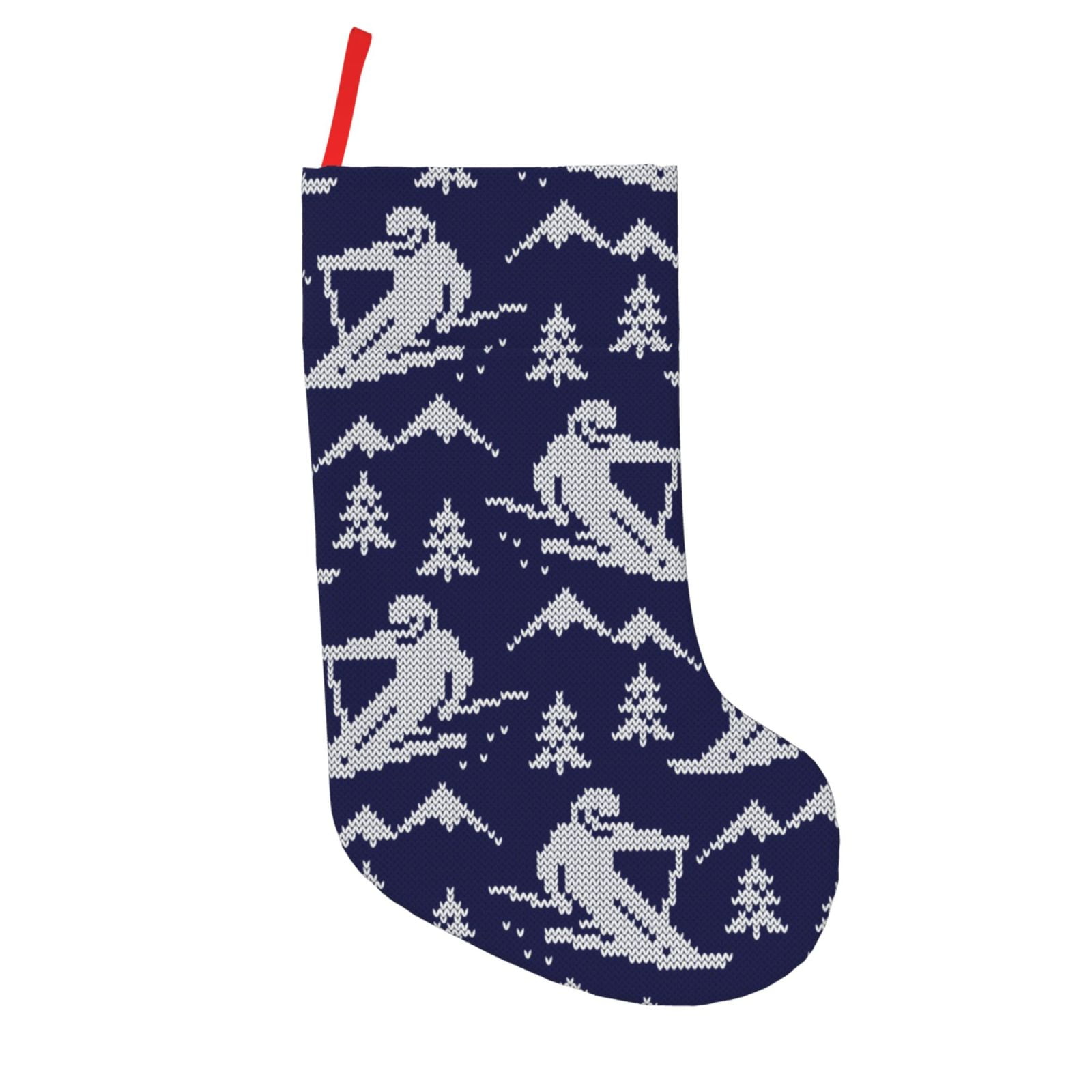 Uemuo Abstract Skiing Print Christmas Stockings, 18inch Xmas Hanging ...