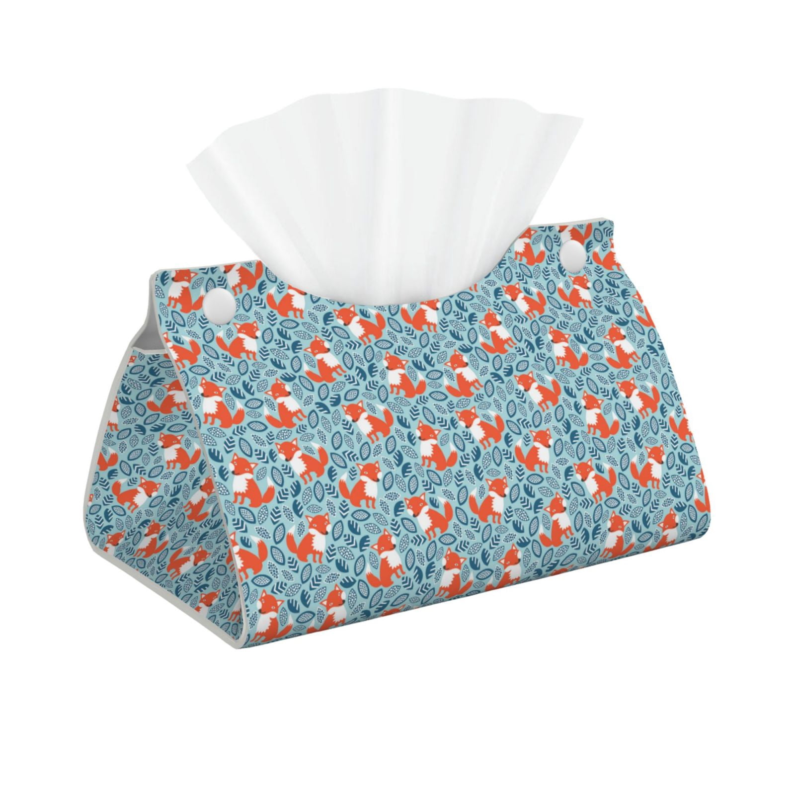 Uemuo Abstract leaves fox Pattern Tissue Box Cover Holder, Triangle ...