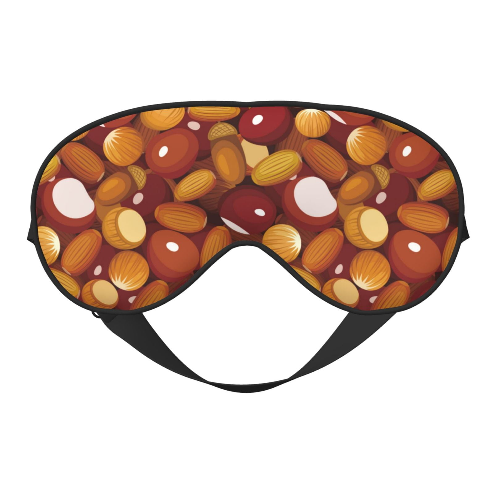 Uemuo Almond Nuts Pattern Sleep Eye Mask - Light Blocking Sleep Mask ...