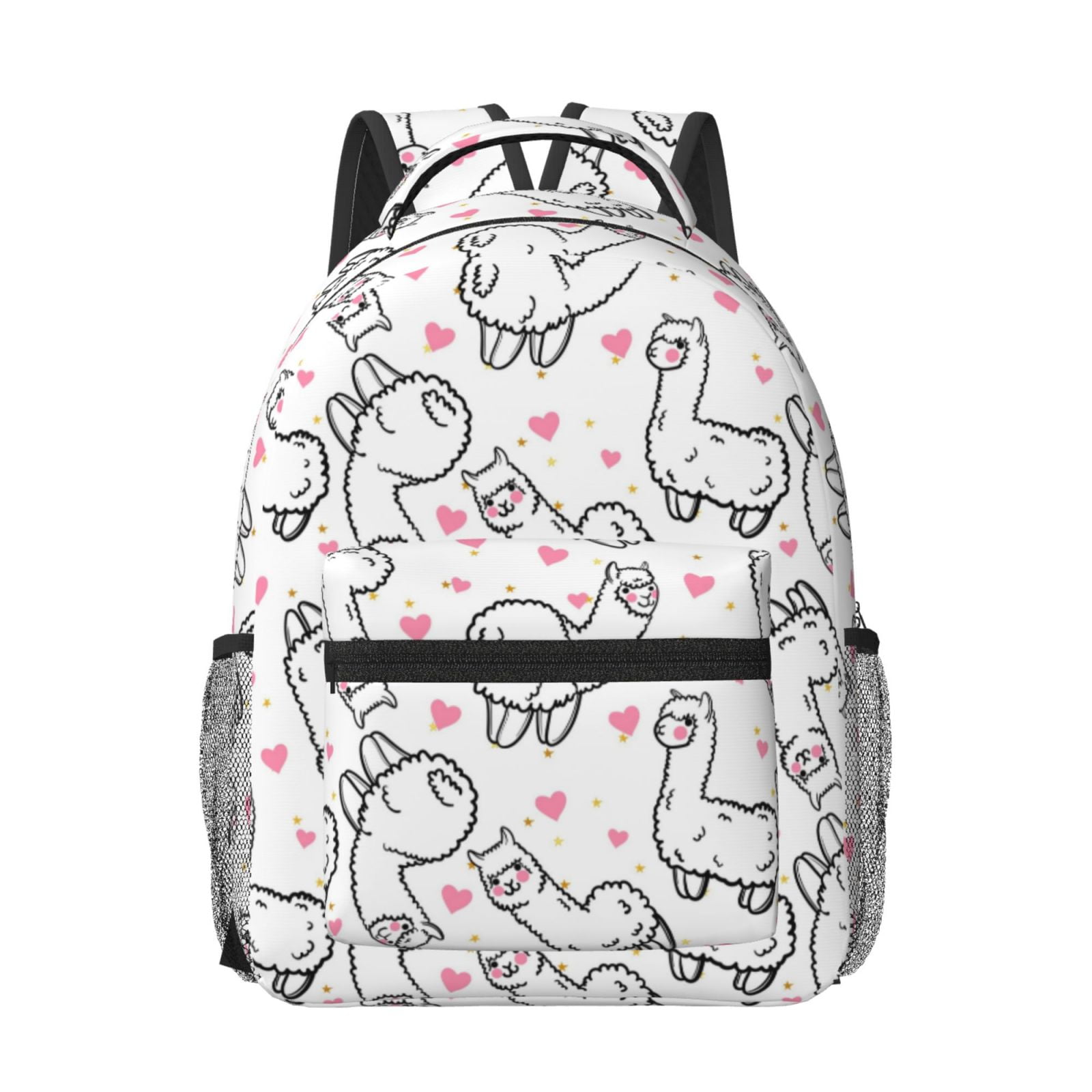 Uemuo Alpacas and Hearts Printed Student Durable Water-resistant ...