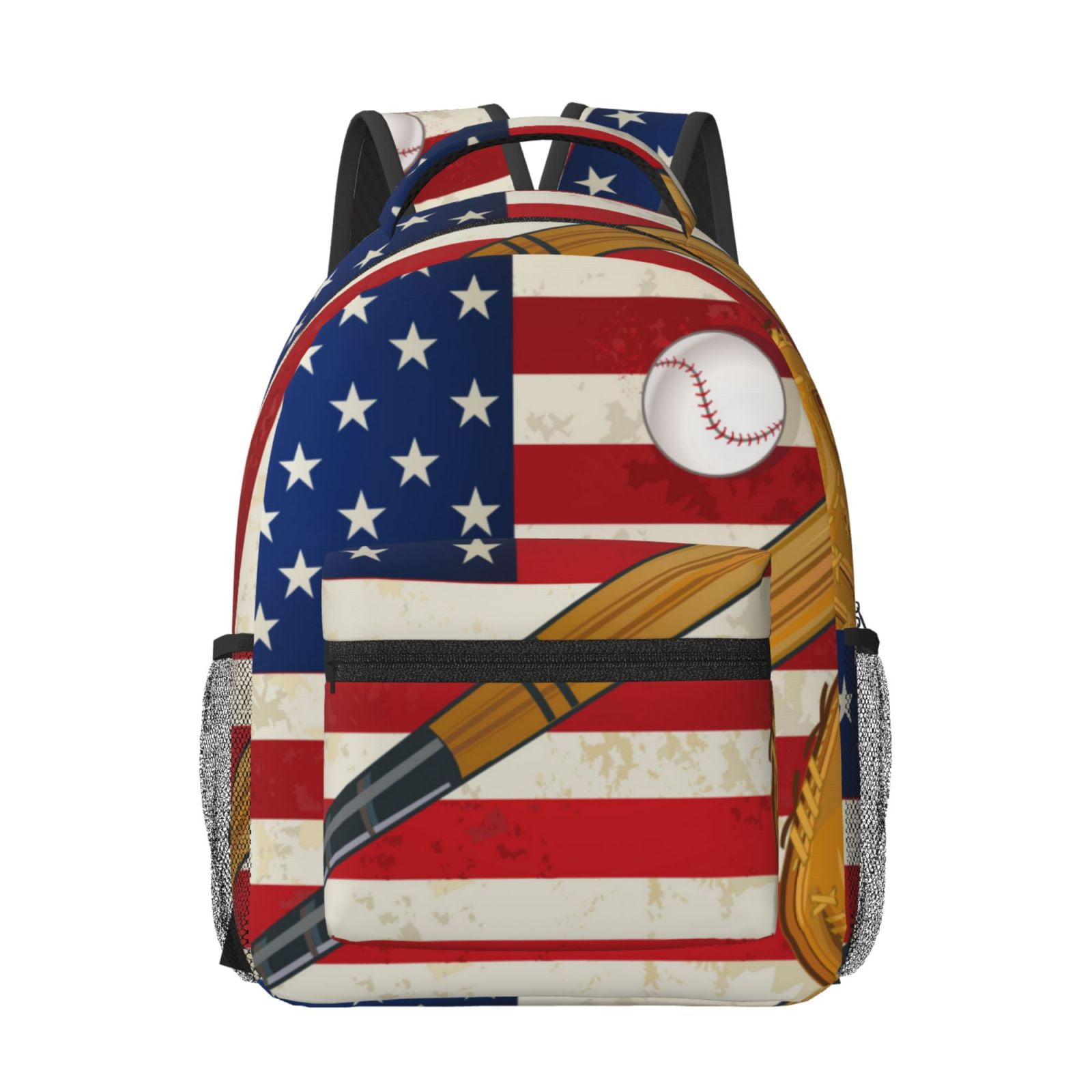 Uemuo American Flag And Baseball Printed Student Durable Water ...