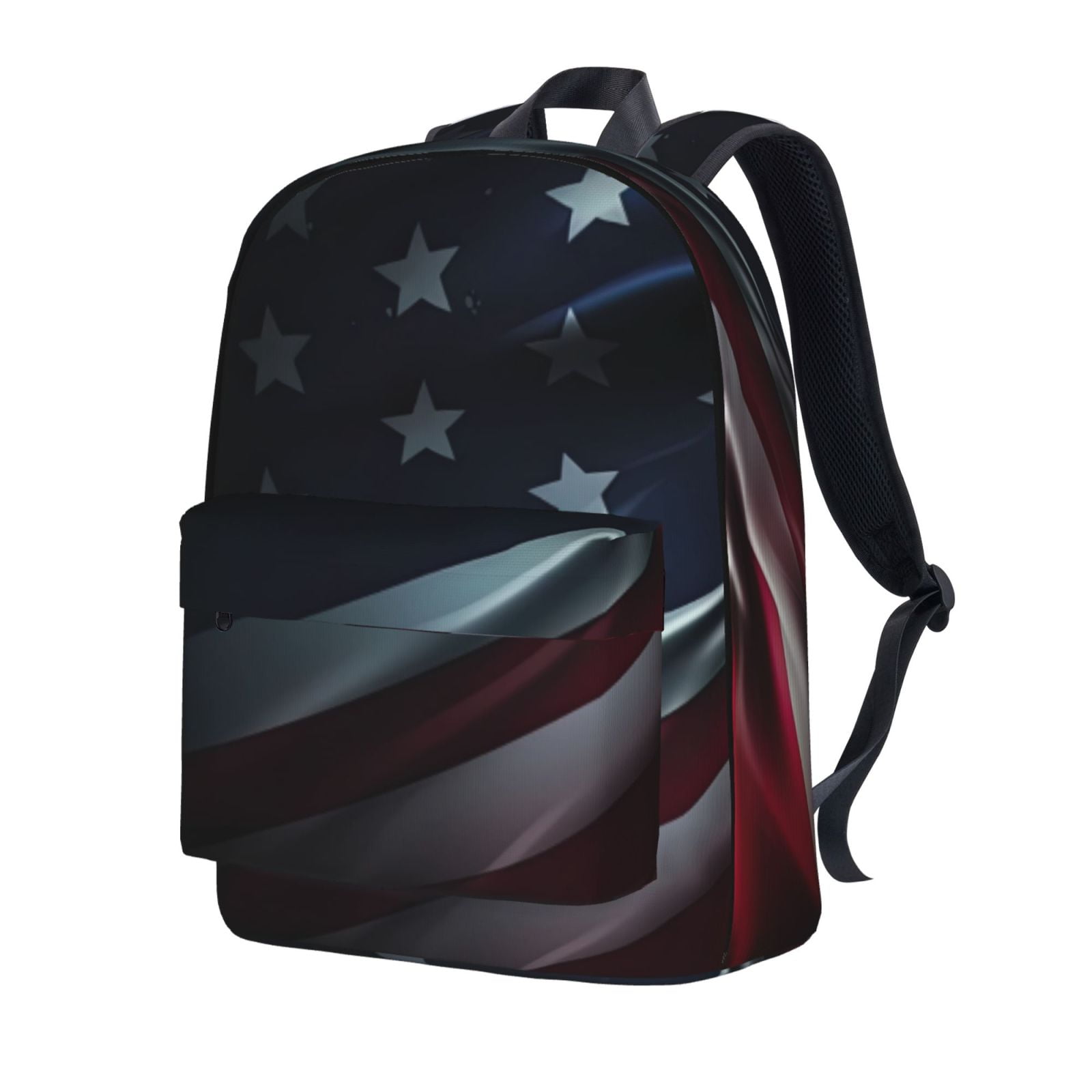 Uemuo American Flag Waving Print Pattern Backpack for Work and Travel ...