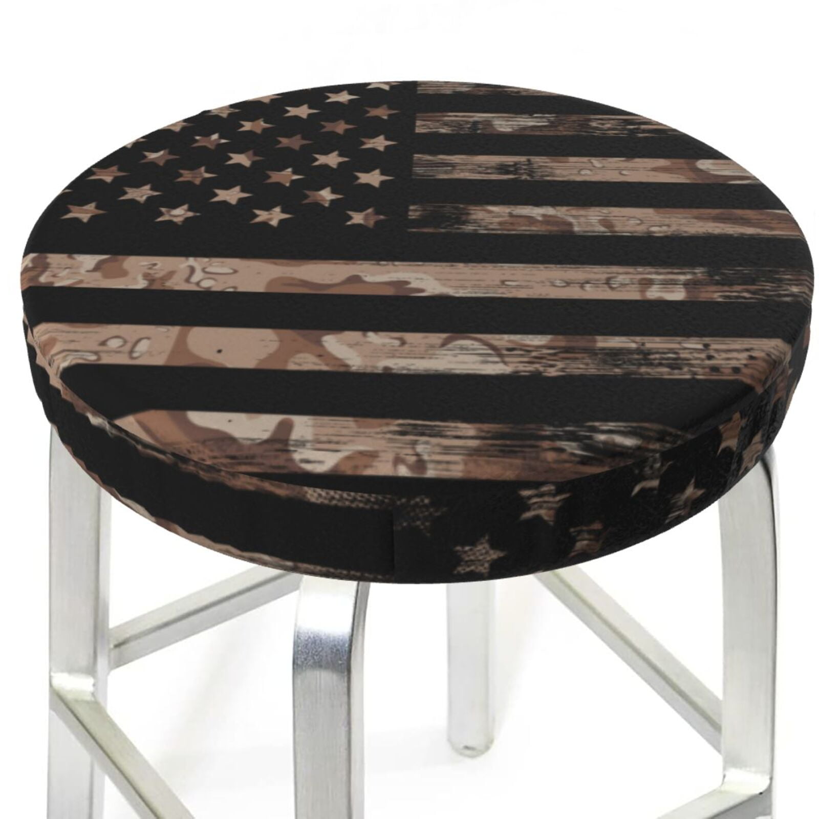 Uemuo American Flag with Desert Camouflage Pattern Round Bar Stool Seat ...