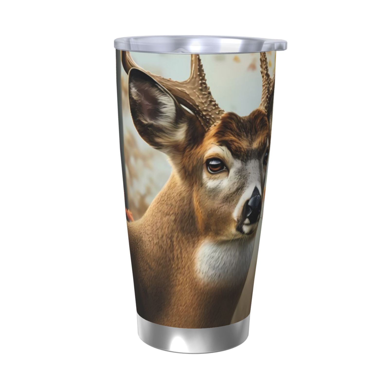 Uemuo American Wildlife Deer Forest Print Travel Coffee Mug ,20oz ...