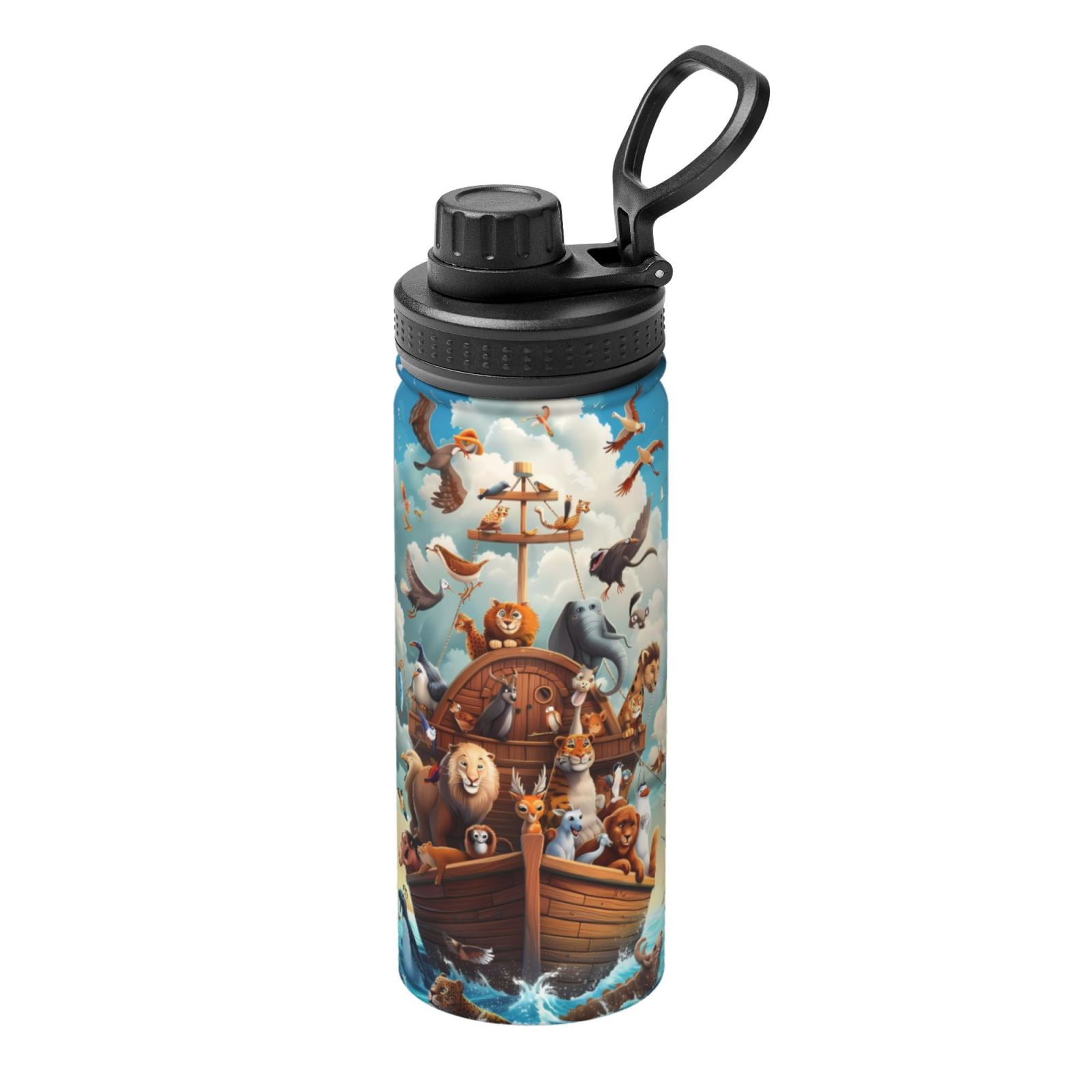 Uemuo Animal Filled Noahs Ark 18OZ Insulated Kettle, Sports Water ...