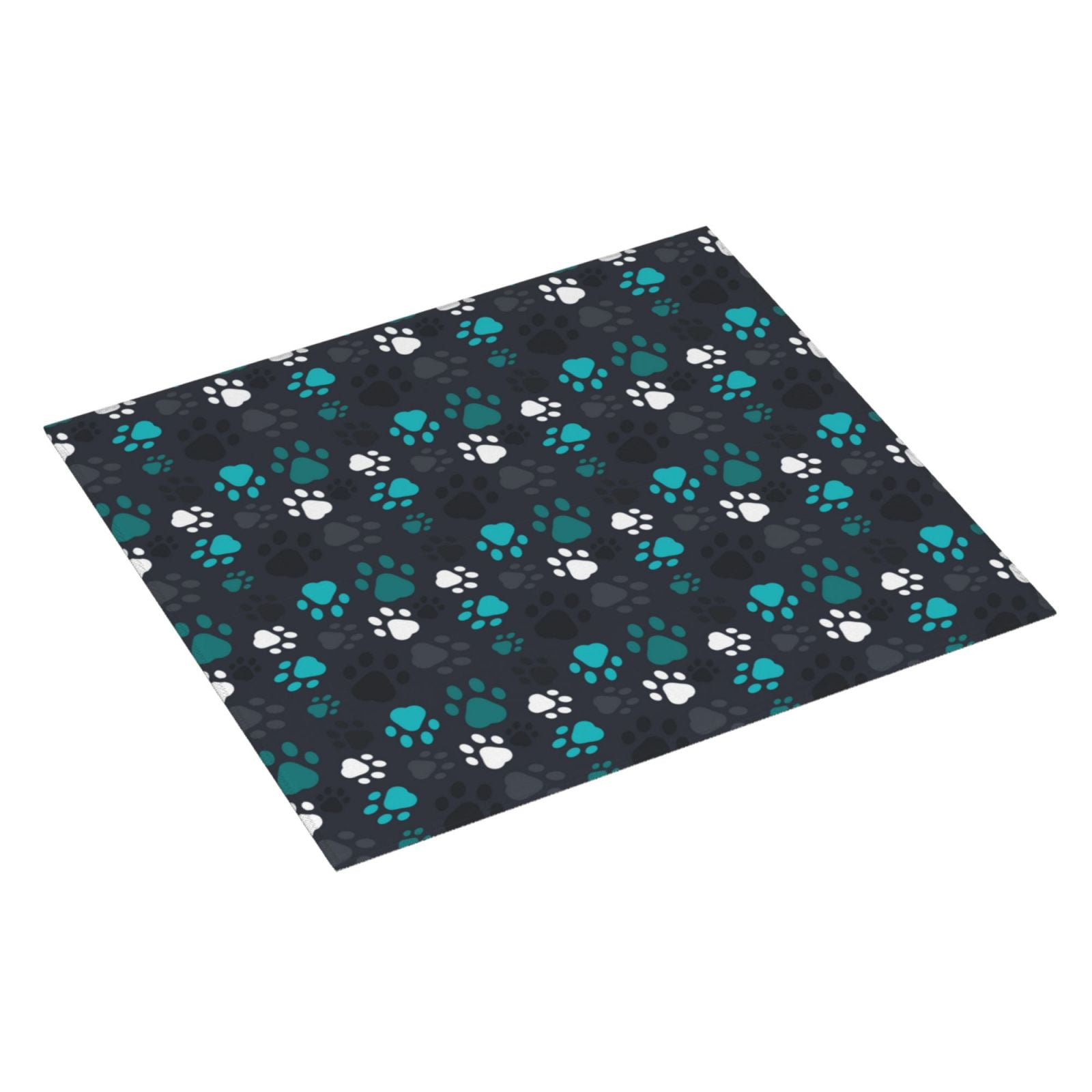 Uemuo Animal Footprints Pattern Dish Drying Mat,16*18 inch Absorbent ...