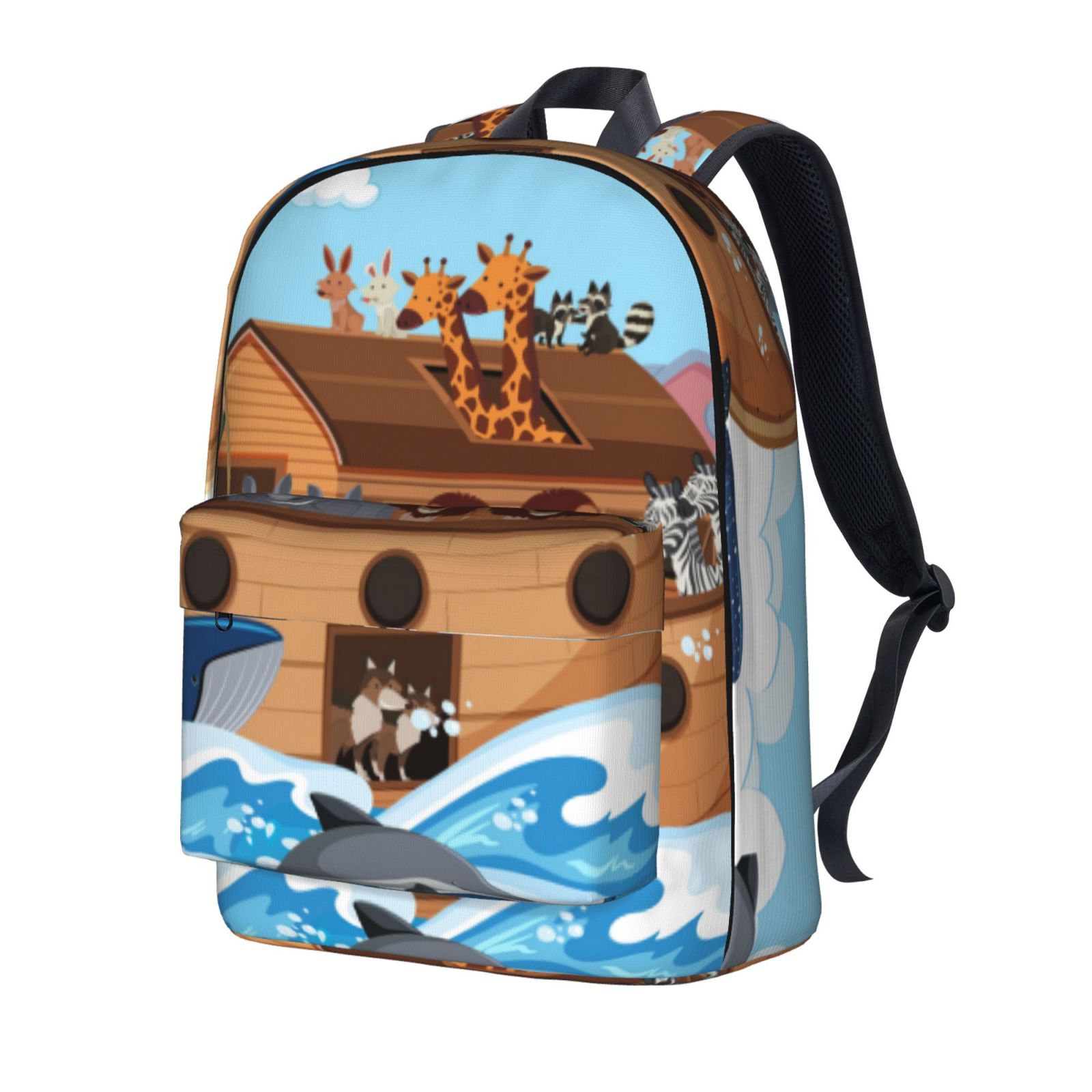 Uemuo Animals on Noah's Ark Pattern Backpack for Work and Travel ...