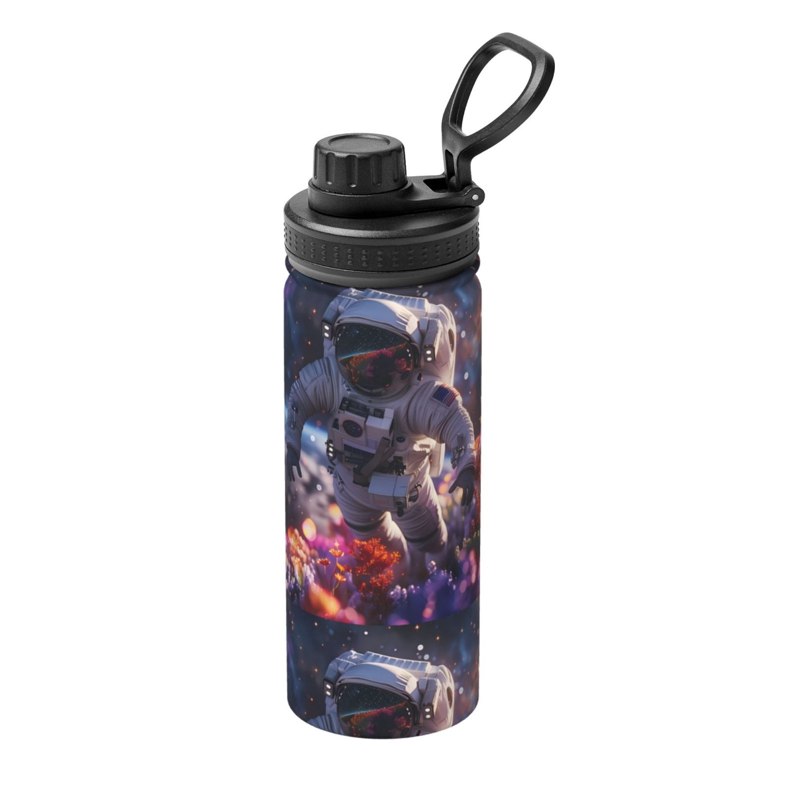 Uemuo Astronaut In Cosmic Garden 18OZ Insulated Kettle, Sports Water ...