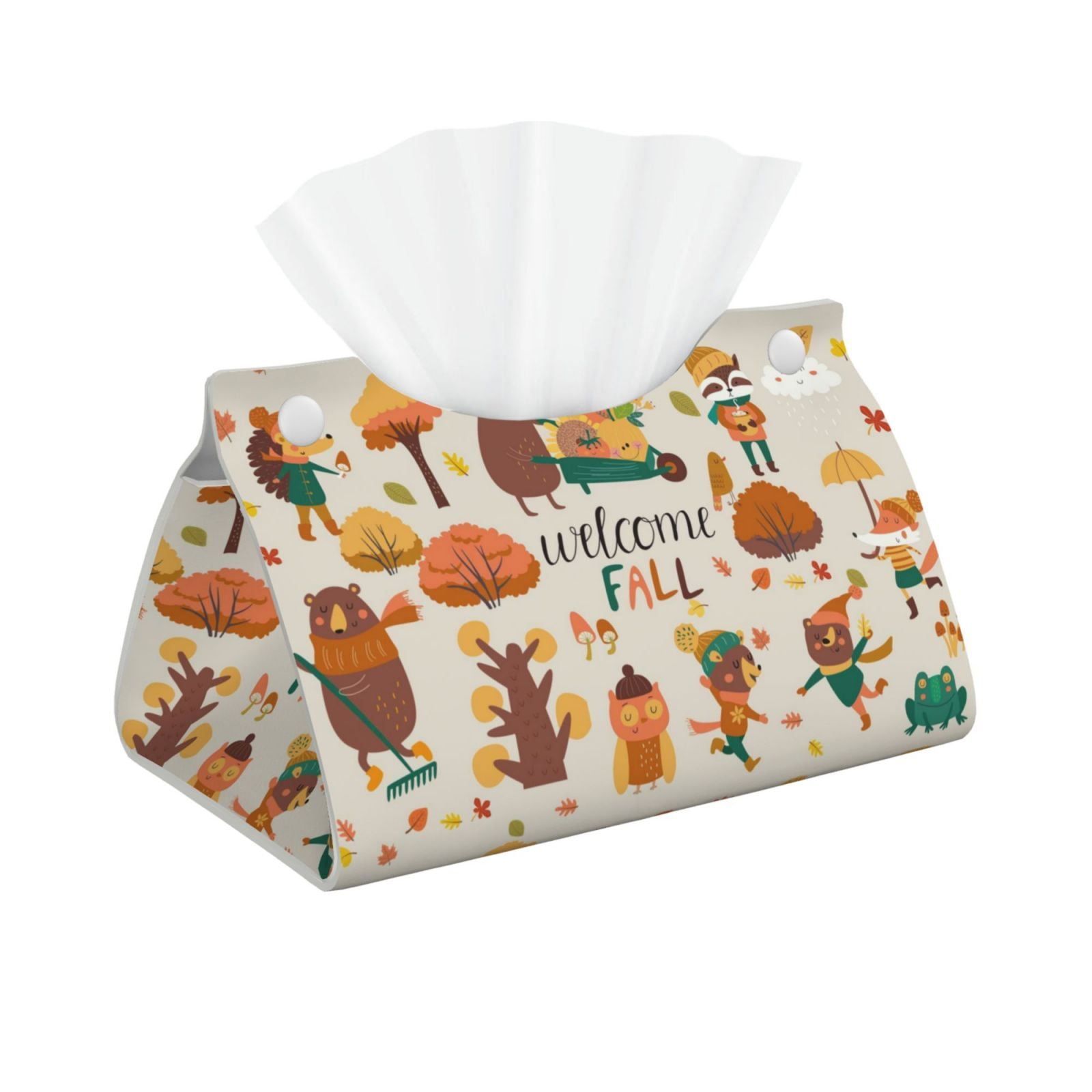 Uemuo Autumn In The Forest Pattern Tissue Box Cover Holder, Triangle ...