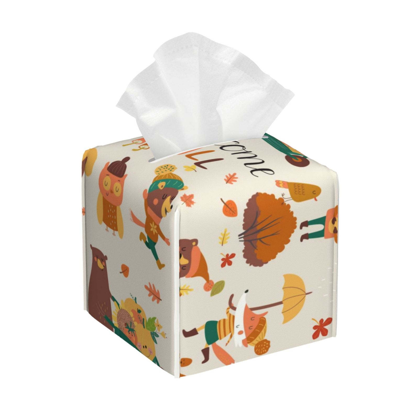 Uemuo Autumn In The Forest Tissue Box Cover Holder, Square with Bottom ...