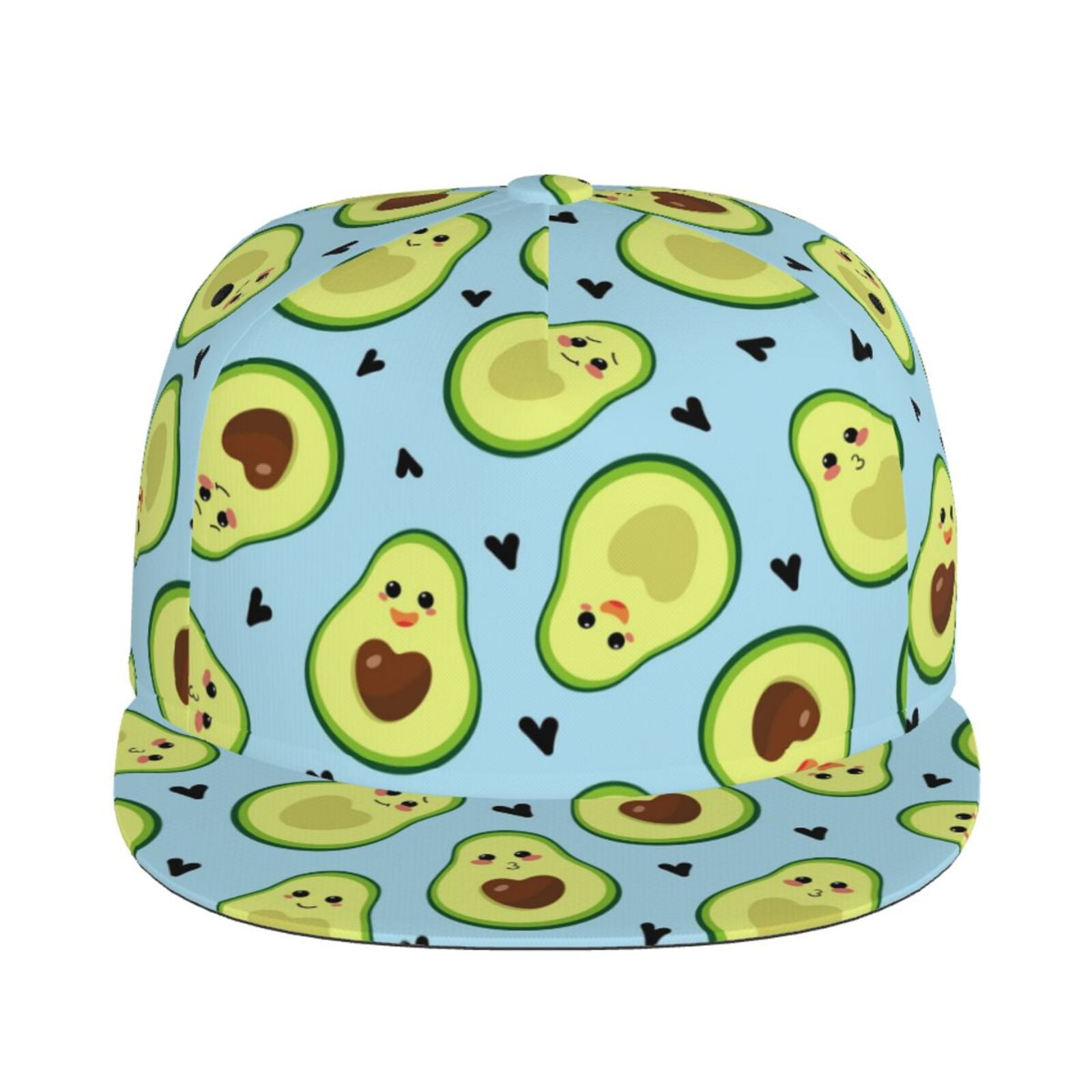 Uemuo Avocado and Hearts Pattern Women's Baseball Cap,Straight Brim Hat ...