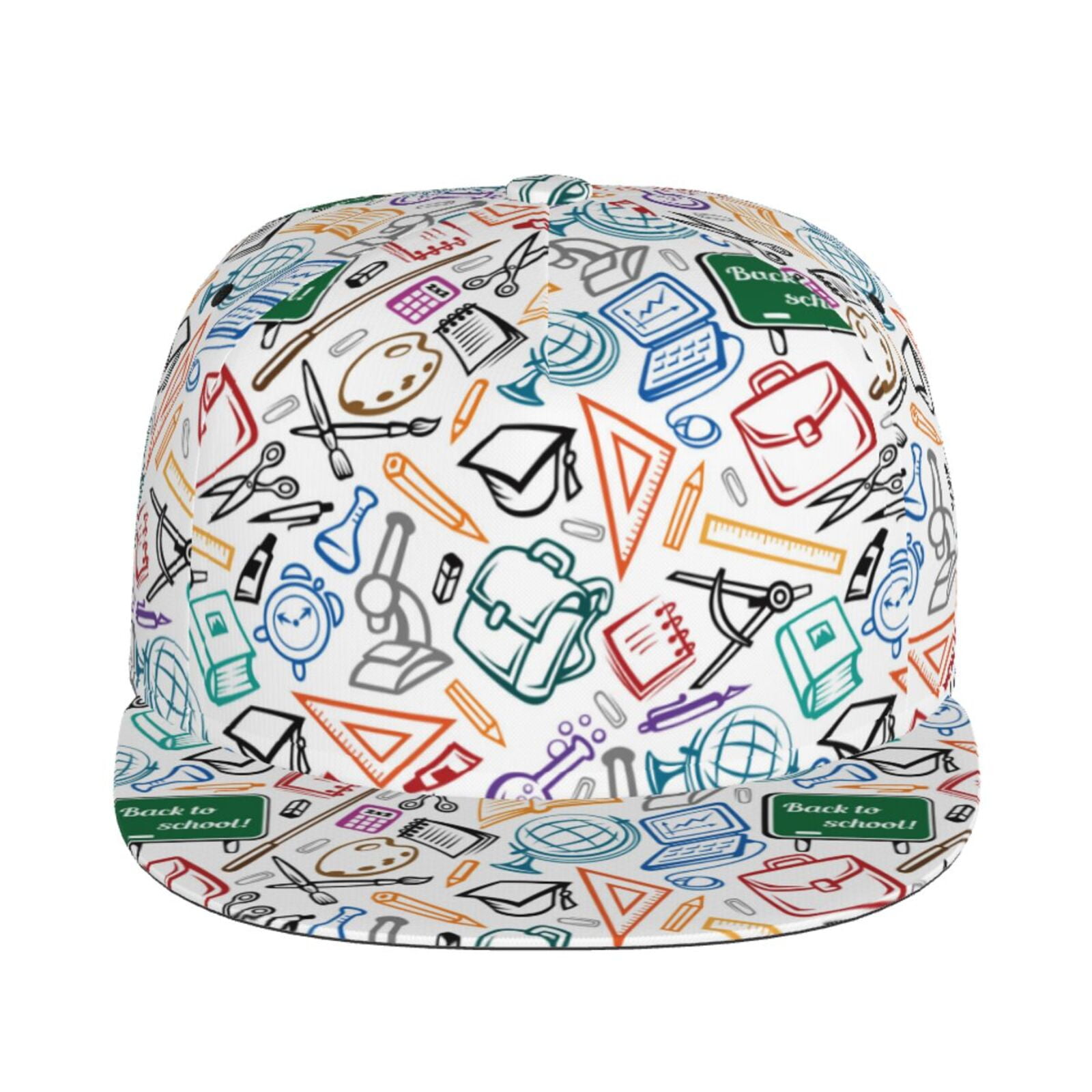 Uemuo Back To School Pattern Women's Baseball Cap,Straight Brim Hat ...