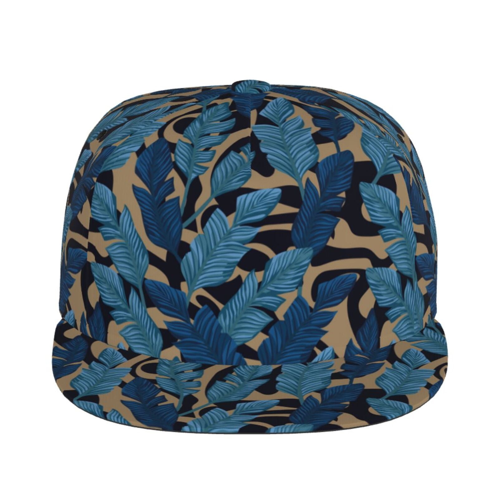 Uemuo Blue Leaves A Pattern Women's Baseball Cap,Straight Brim Hat,Golf ...