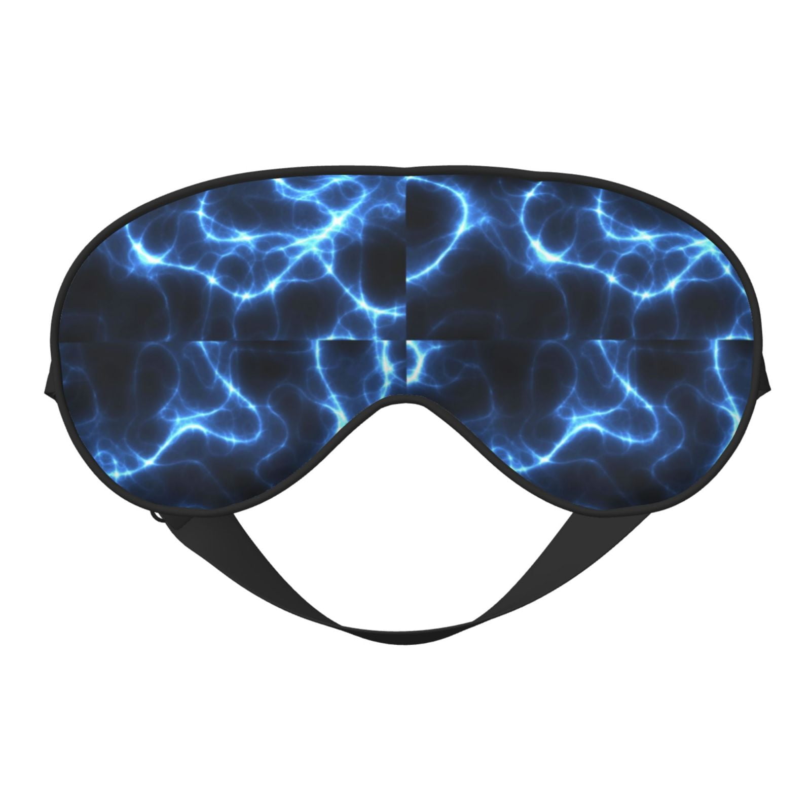 Uemuo Blue Lightning Pattern Sleep Eye Mask - Light Blocking Sleep Mask ...