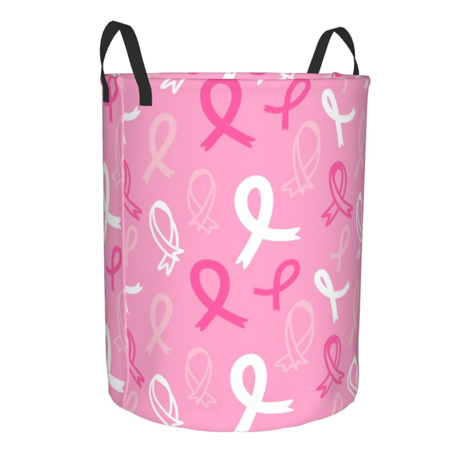 Uemuo Breast Cancer Awareness (3) Pattern Circular Laundry Hamper ...