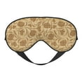 Uemuo Brown Flowers Pattern Sleep Eye Mask - Light Blocking Sleep Mask ...