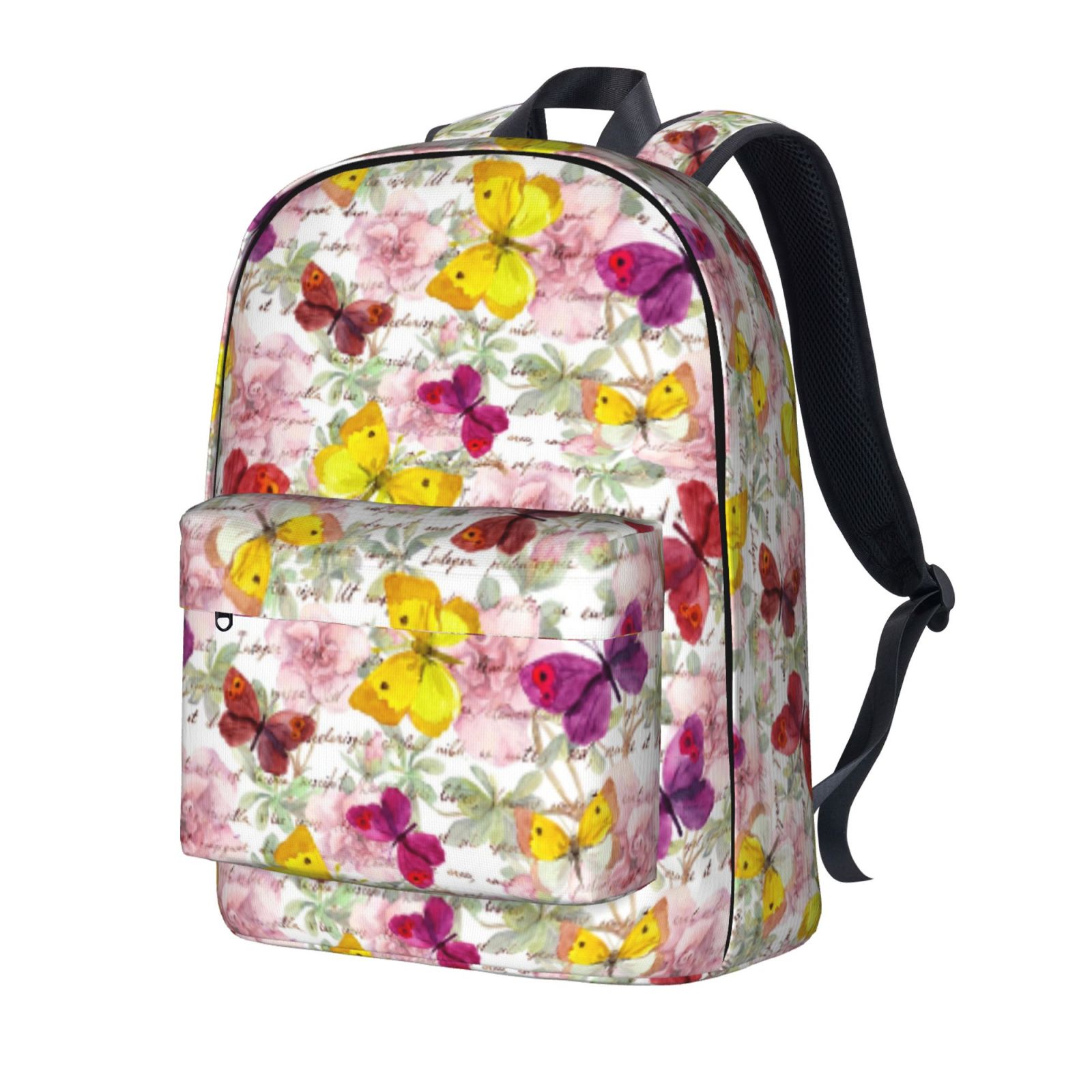 Uemuo Butterflies and Vintage Pattern Backpack for Work and Travel ...