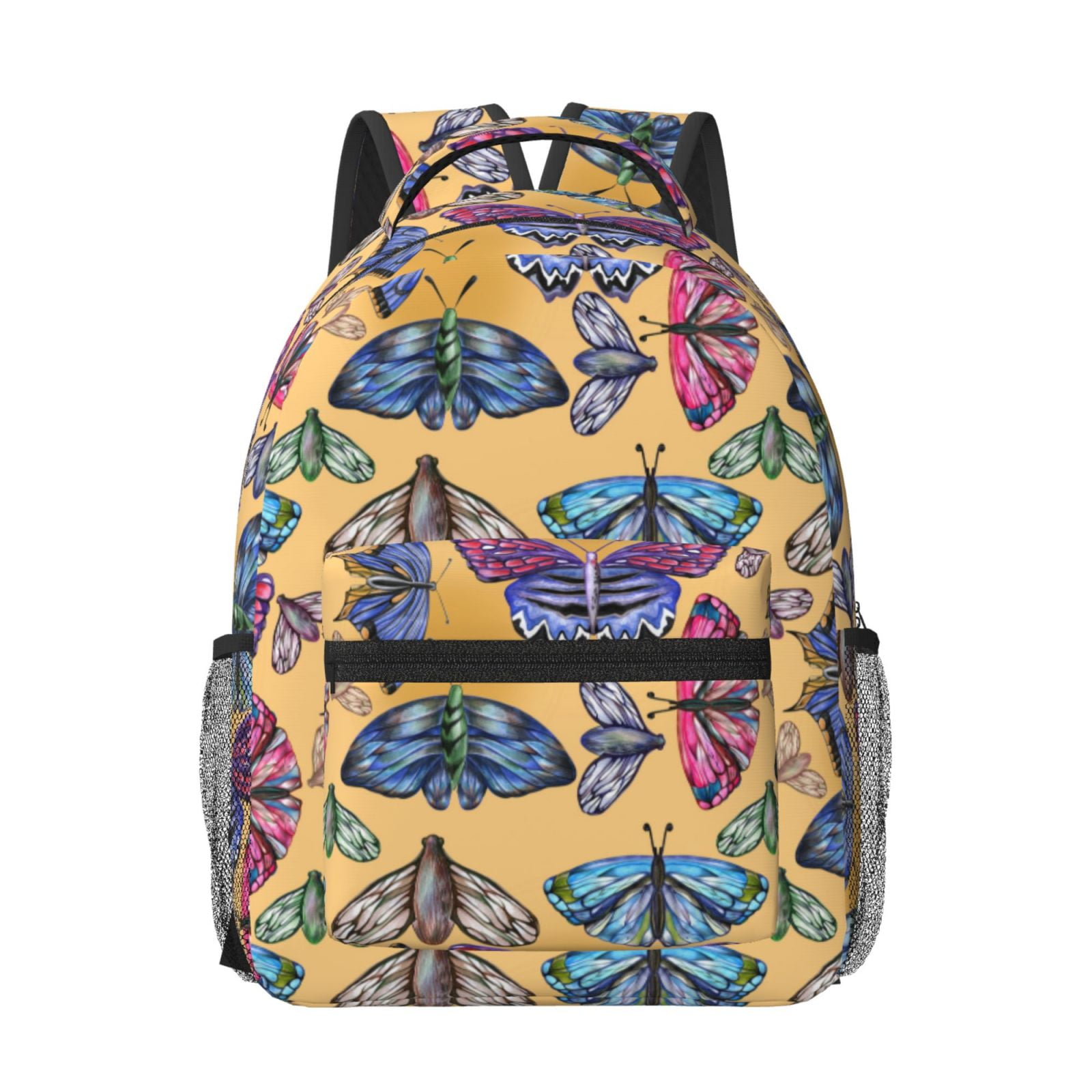 Uemuo Butterfly 3 Printed Student Durable Water-resistant Backpack ...