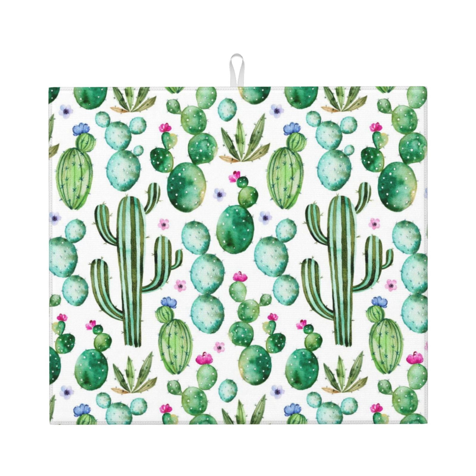 Uemuo Cactus Plants1 Pattern Dish Drying Mat,16*18 inch Absorbent Dish ...