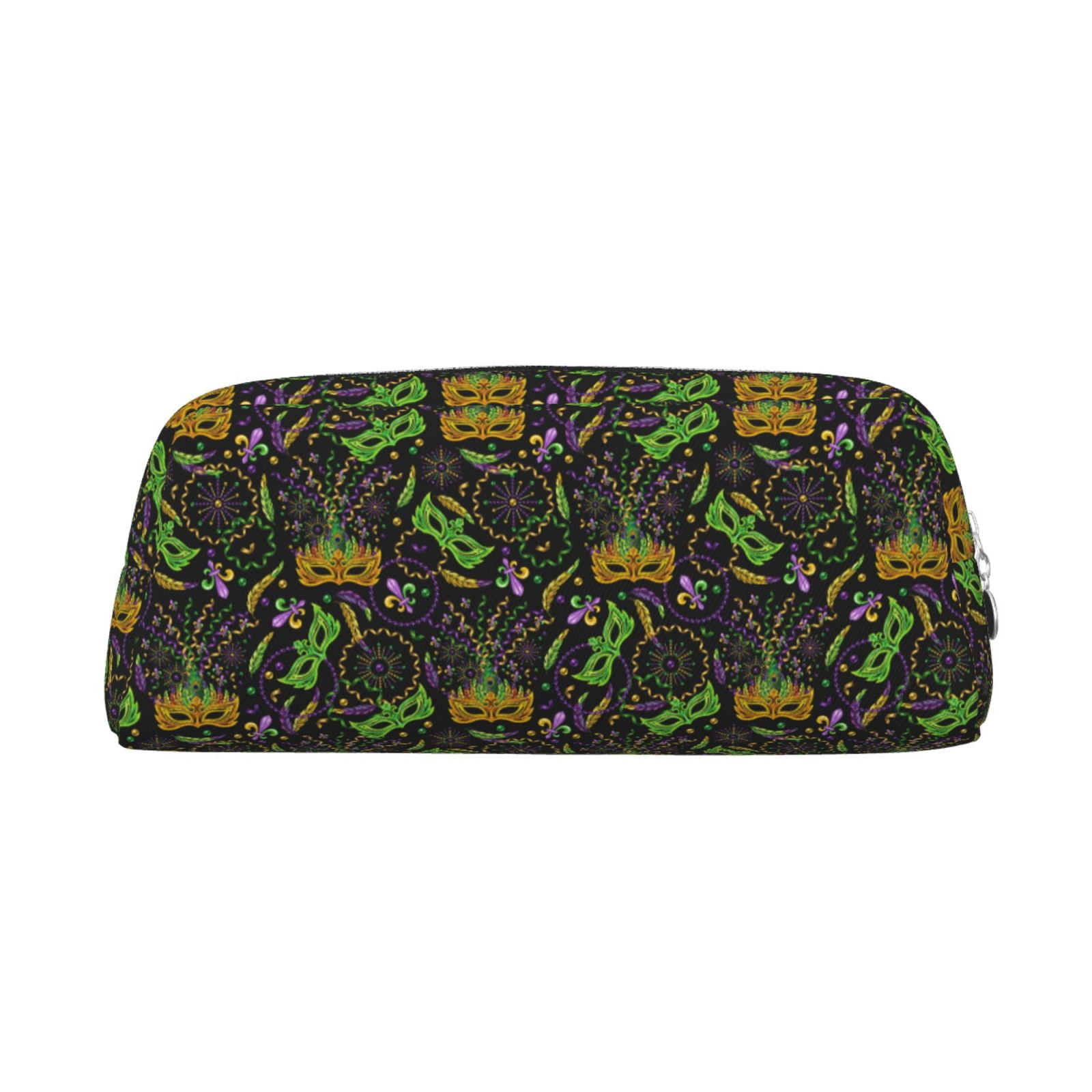 Uemuo Carnival Mardi Gras3 Printed Leather Pencil Case, Pencil Pouch ...