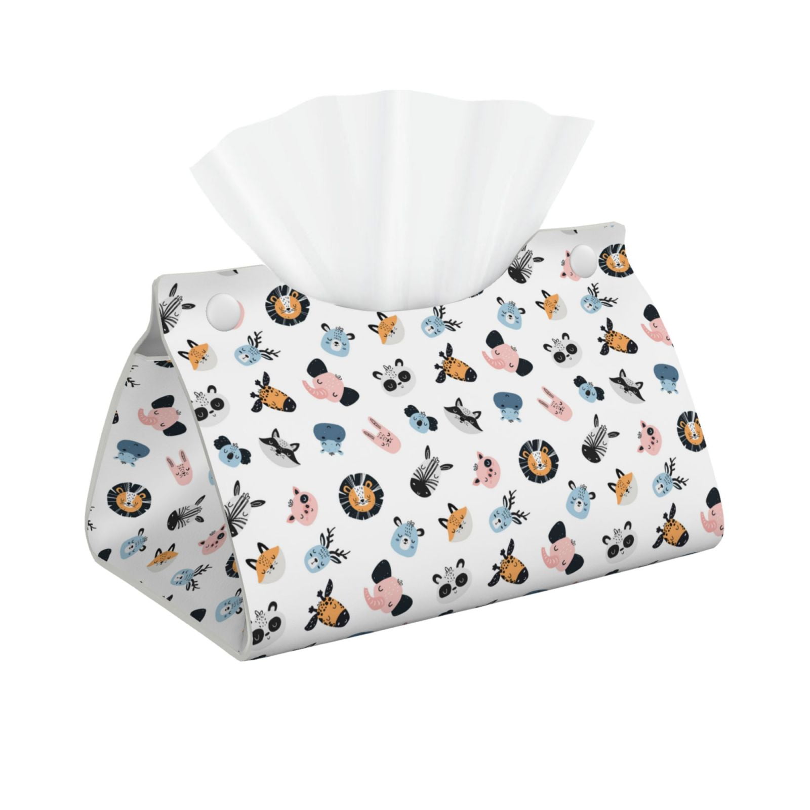 Uemuo Cartoon Animals Pattern Tissue Box Cover Holder, Triangle with ...
