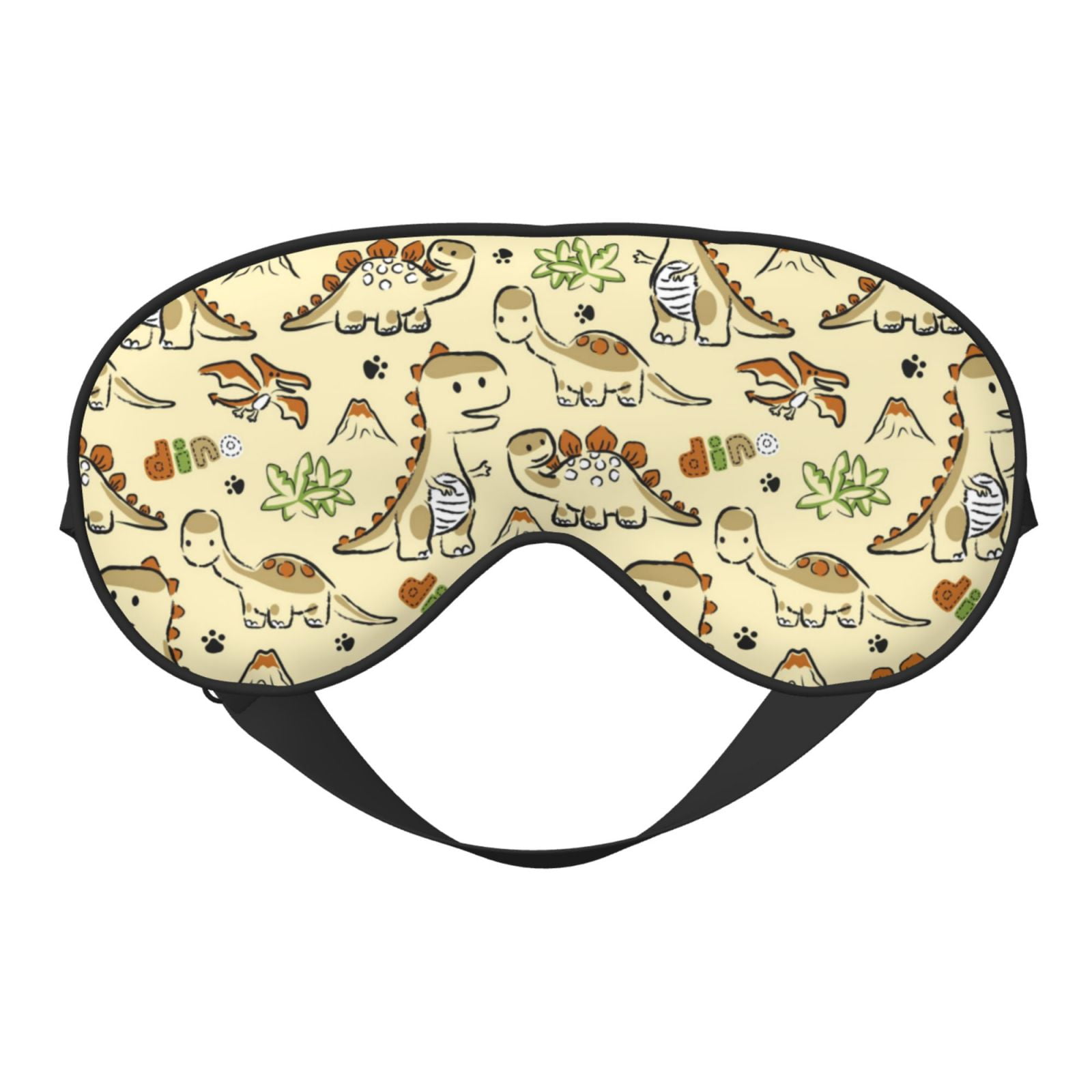 Uemuo Cartoon Dinosaurs Pattern Sleep Eye Mask - Light Blocking Sleep ...