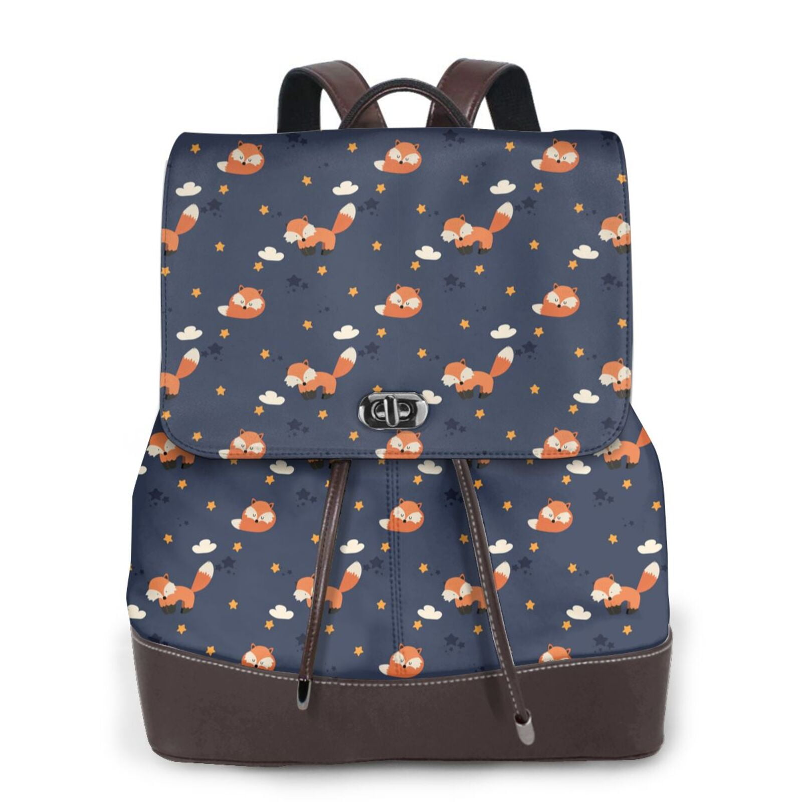 Uemuo Cartoon Fox for Backpack Purse for Women Large Capacity ...