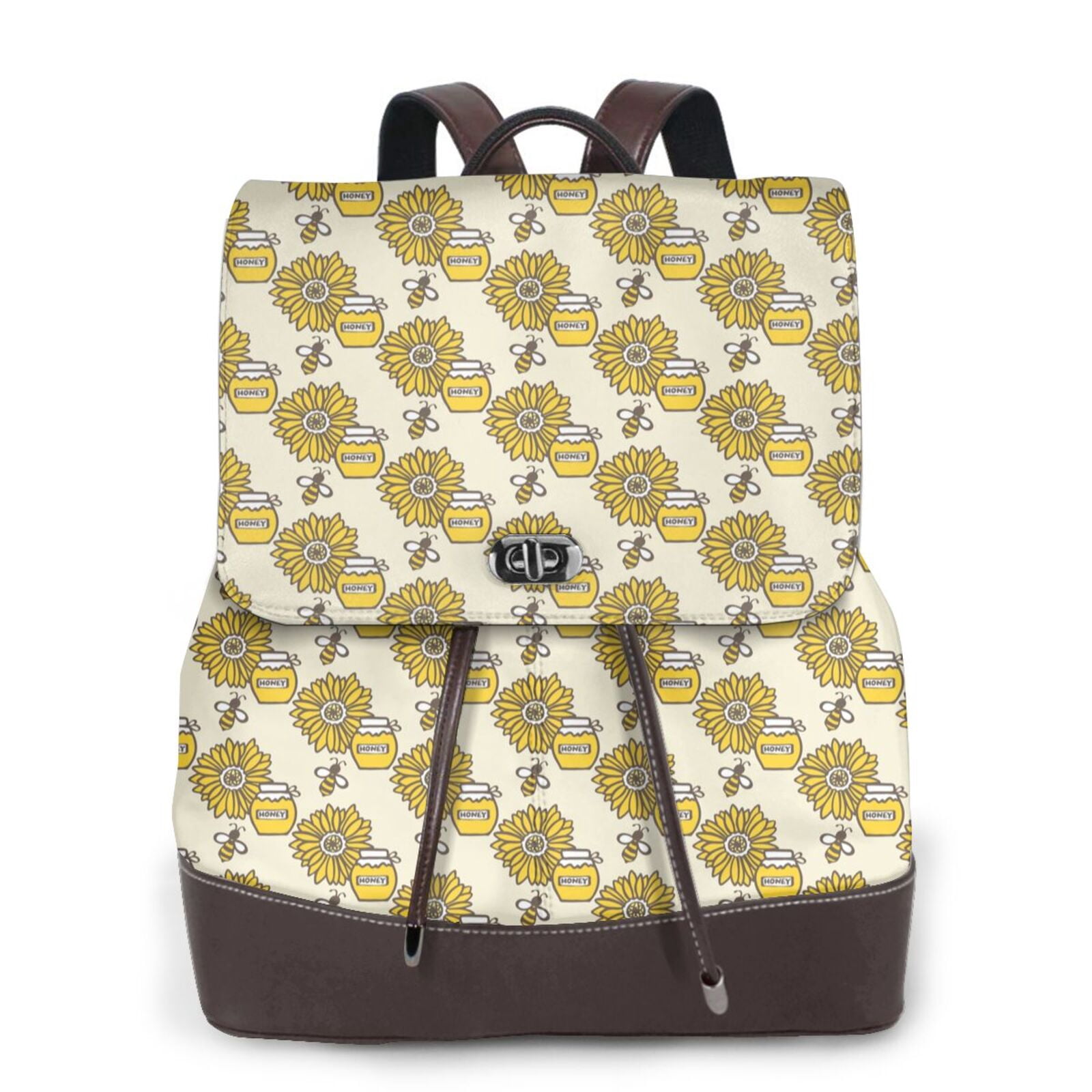 Uemuo Cartoon Honey Pot Bee Sunflower for Backpack Purse for Women ...