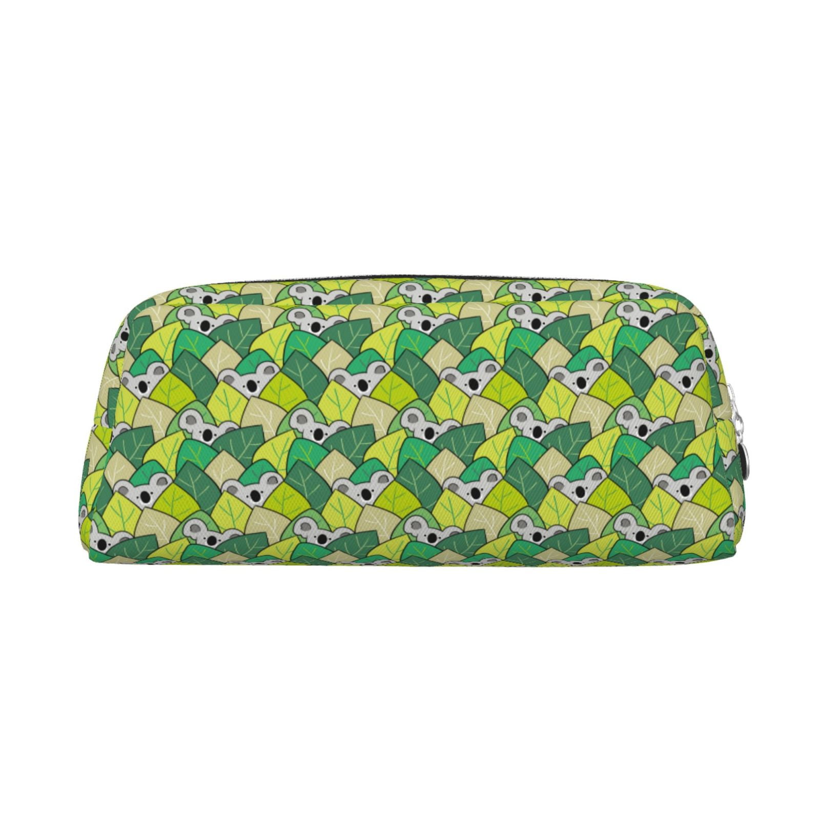 Uemuo Cartoon Koala Bear and Leaf Printed Leather Pencil Case, Pencil ...