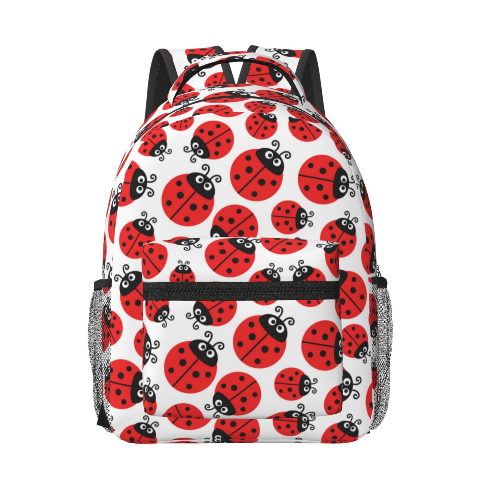 Uemuo Cartoon Ladybug Printed Student Durable Water-resistant Backpack ...