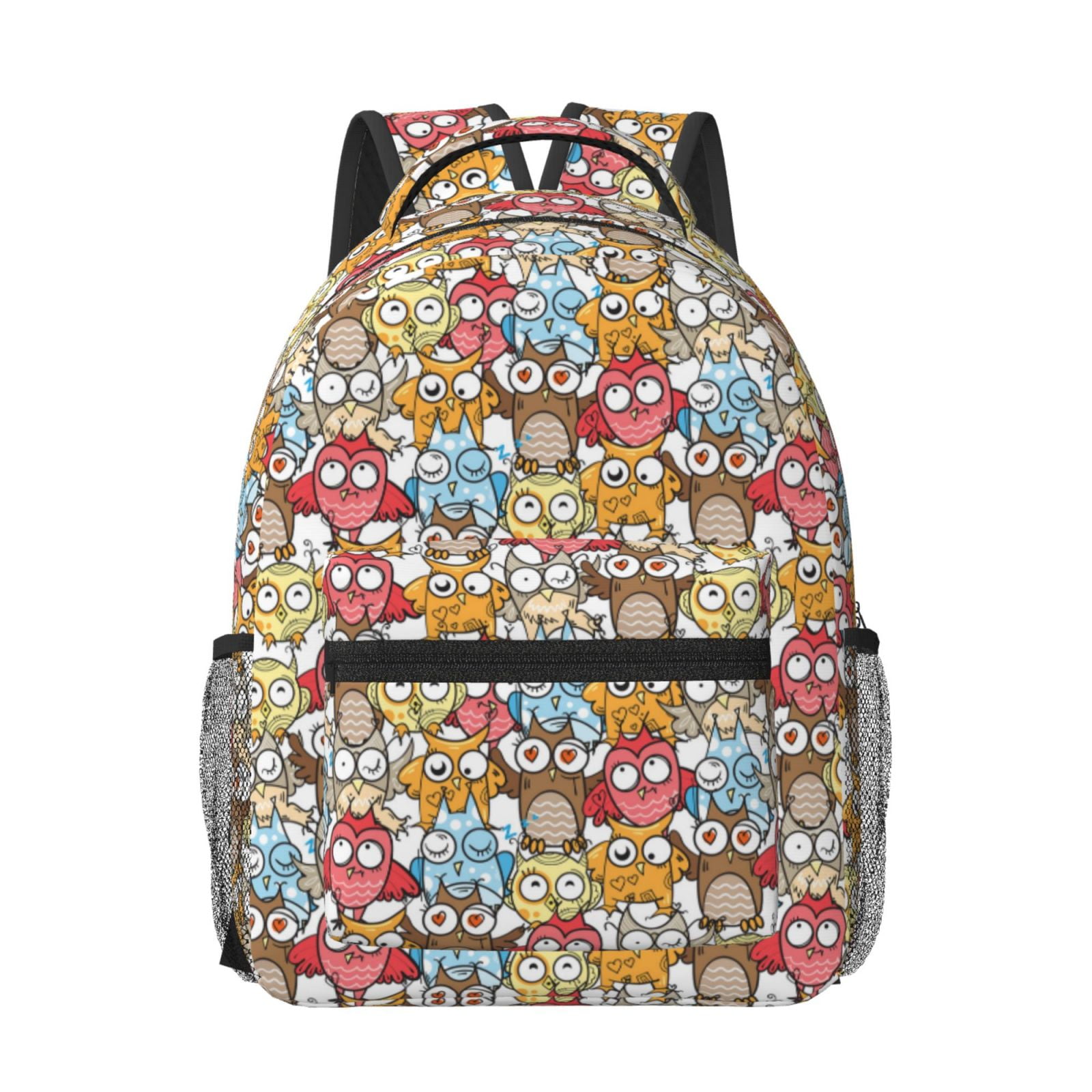 Uemuo Cartoon Owls 1 Printed Student Durable Water-resistant Backpack ...