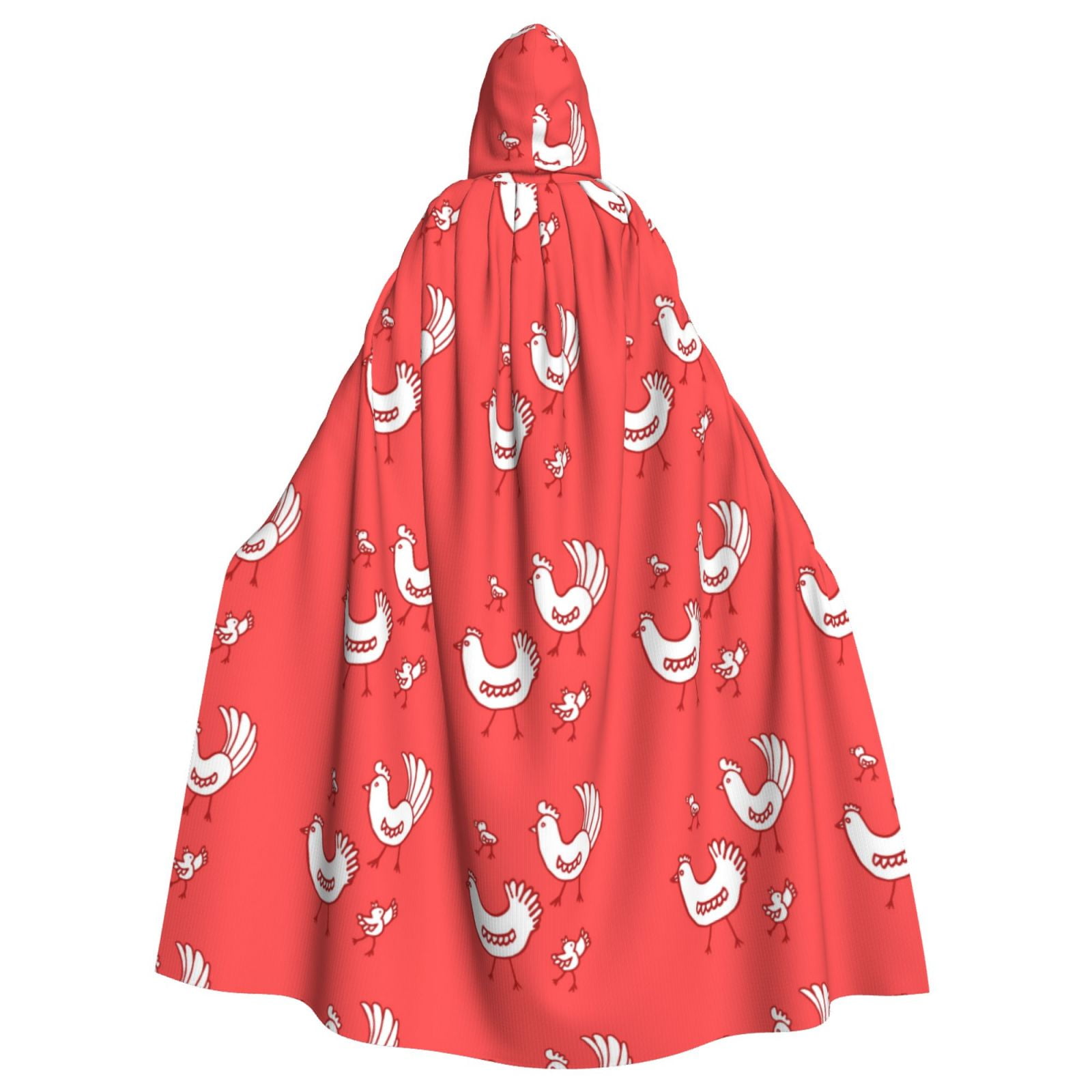 Uemuo Cartoon Rooster Pattern Hooded Cloak Cape with Hood Halloween ...