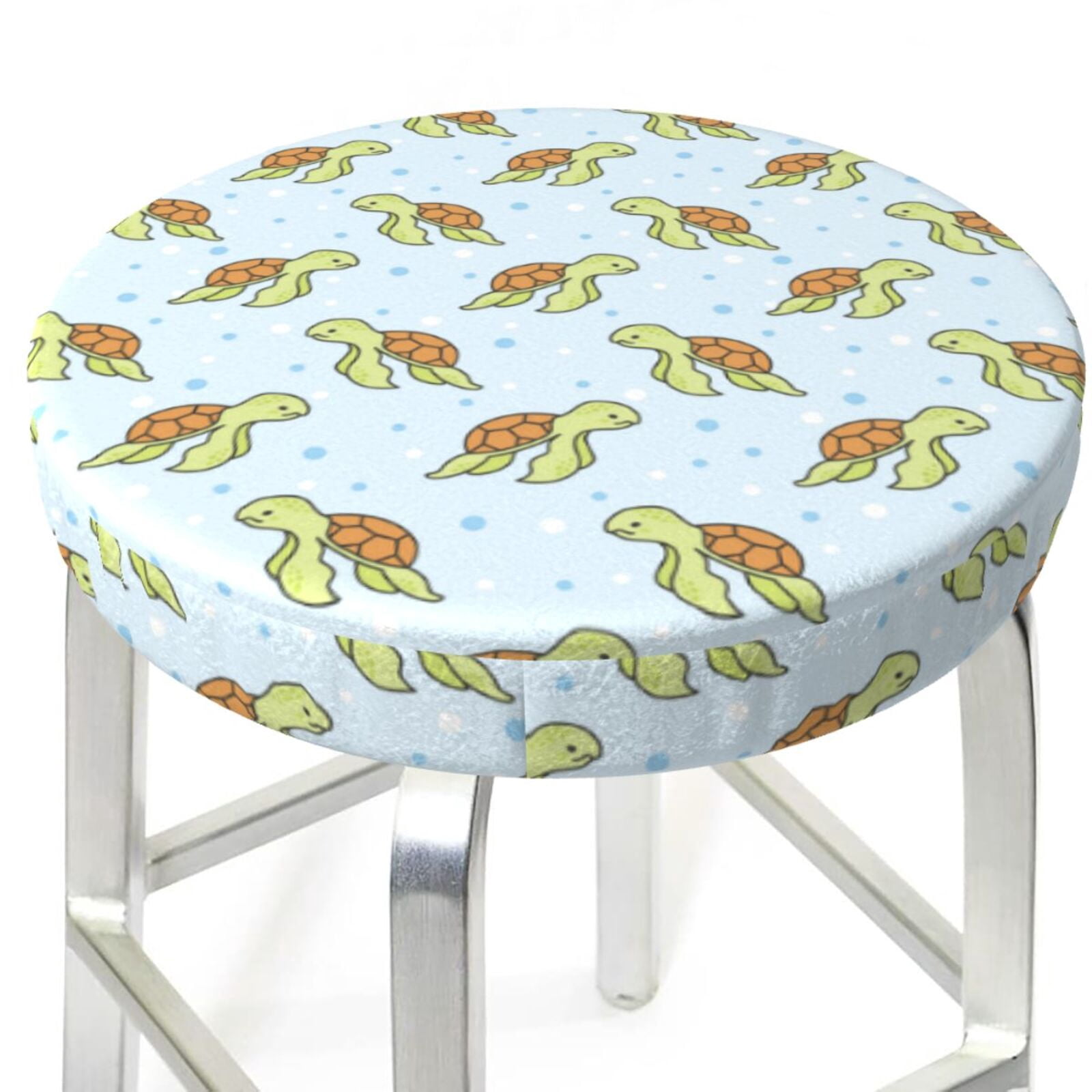 Uemuo Cartoon Sea Turtle Pattern Round Bar Stool Seat Covers Washable ...