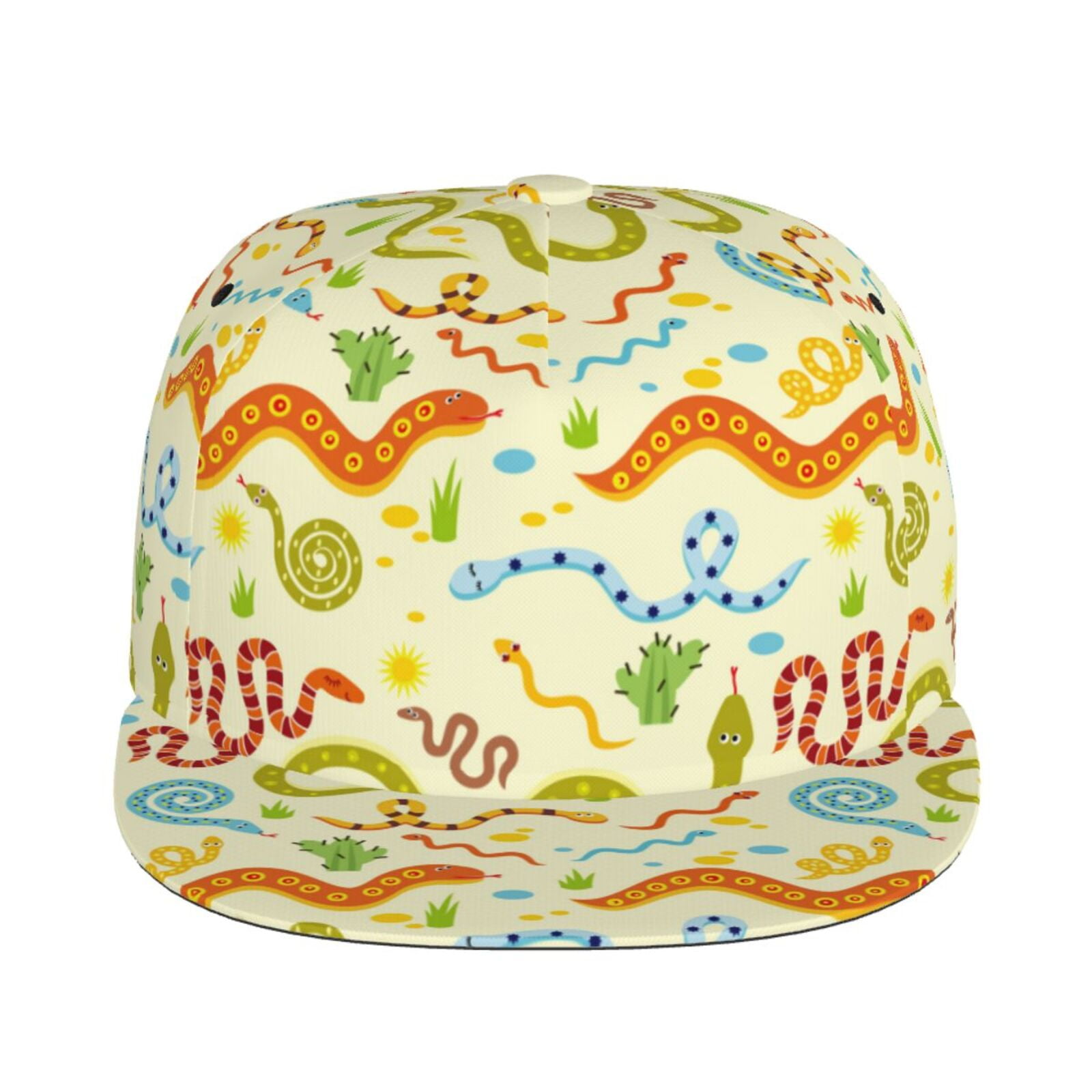 Uemuo Cartoon Snake8 Pattern Women's Baseball Cap,Straight Brim Hat ...