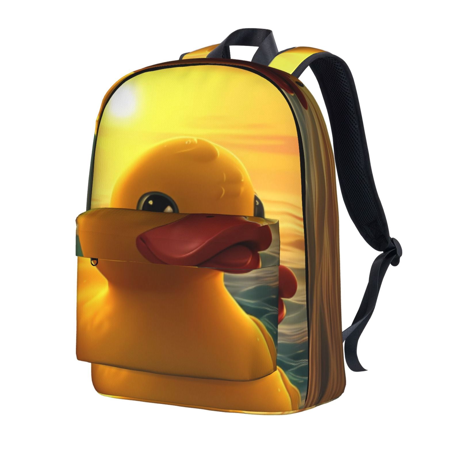 Uemuo Cartoon Swimming Yellow Duck Pattern Backpack for Work and Travel ...