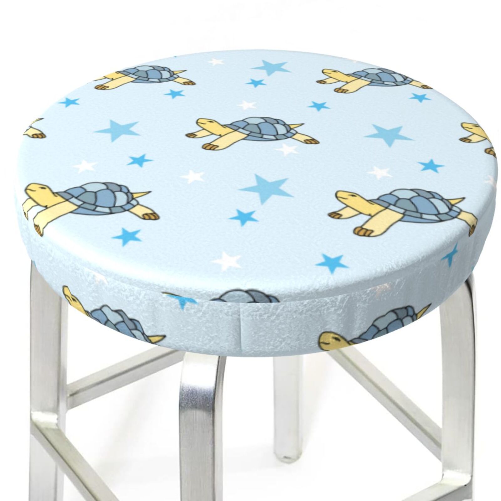 Uemuo Cartoon Turtle Pattern Round Bar Stool Seat Covers Washable Stool ...