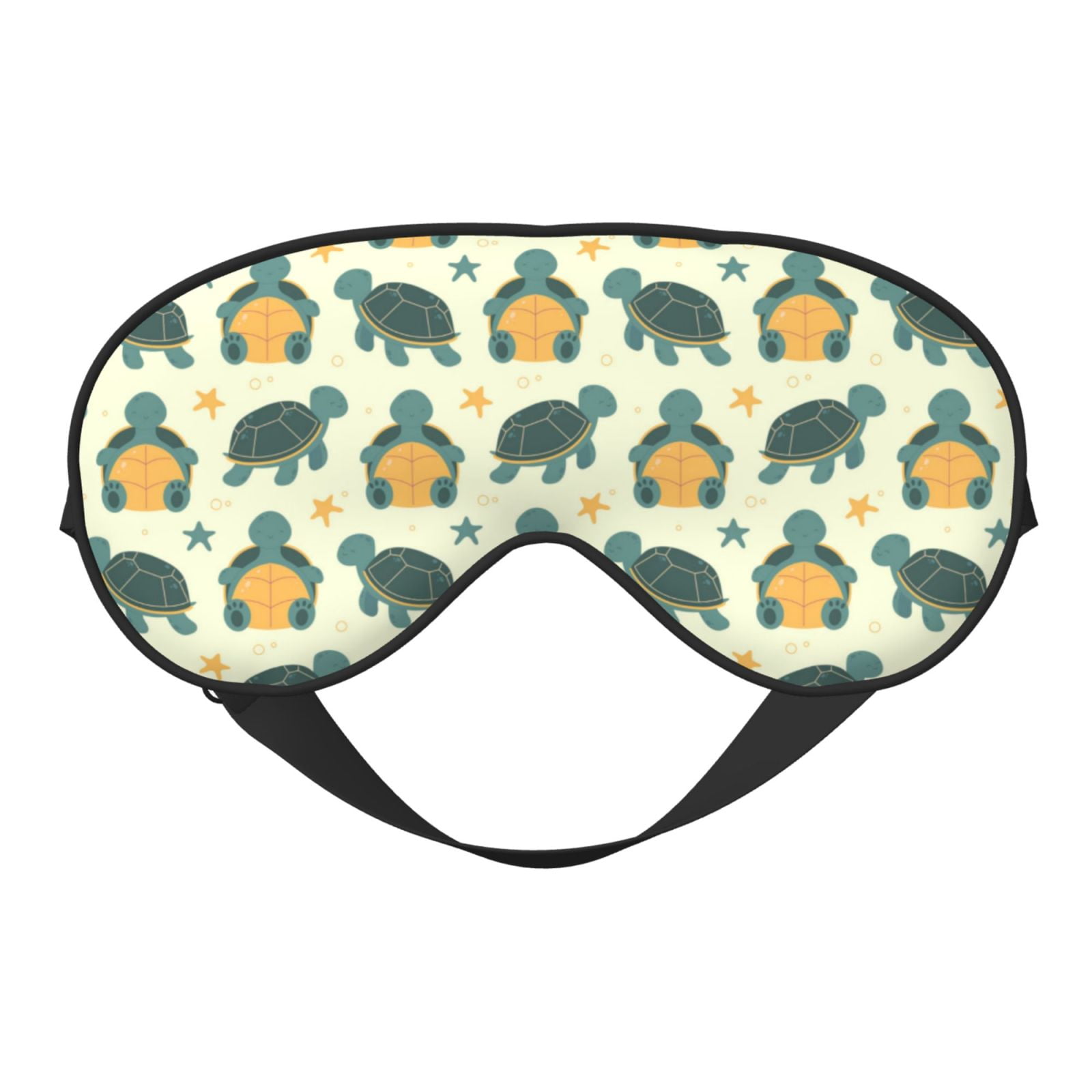 Uemuo Cartoon Turtles Pattern Sleep Eye Mask - Light Blocking Sleep ...