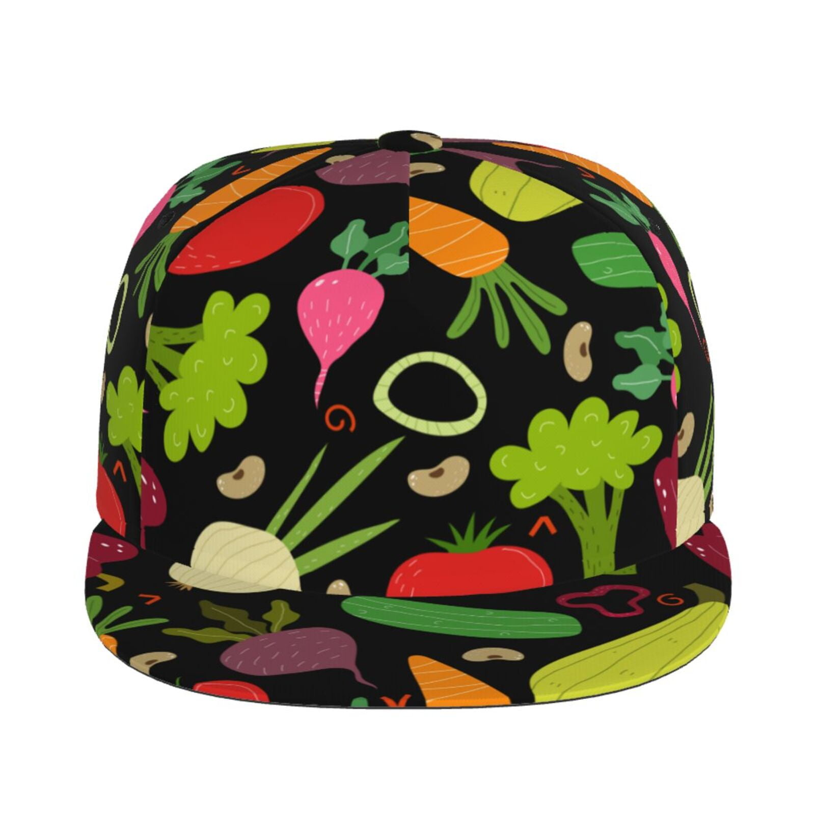 Uemuo Cartoon Vegetables Pattern Women's Baseball Cap,Straight Brim Hat ...