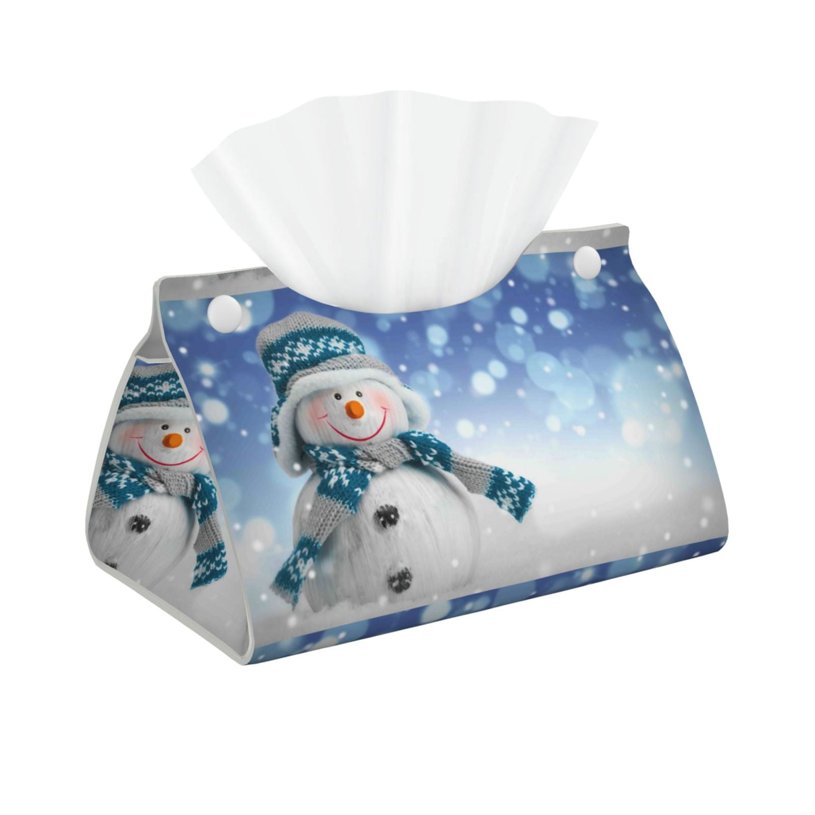 Uemuo Christmas Snowman In The Snow Pattern Tissue Box Cover Holder ...
