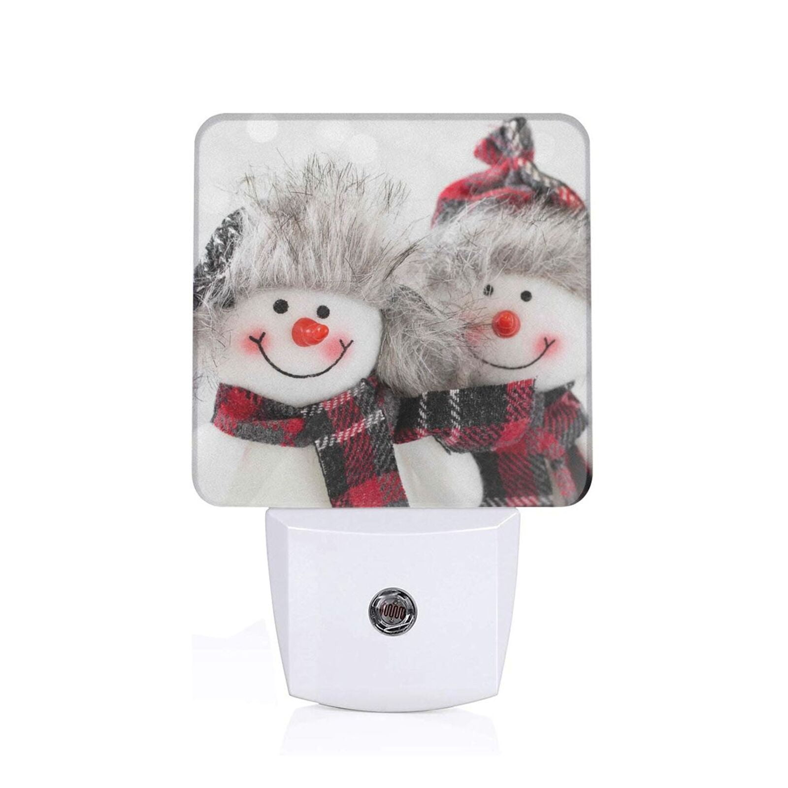 Uemuo Christmas Snowman With Hat Night Light, Night Lights Plug into ...