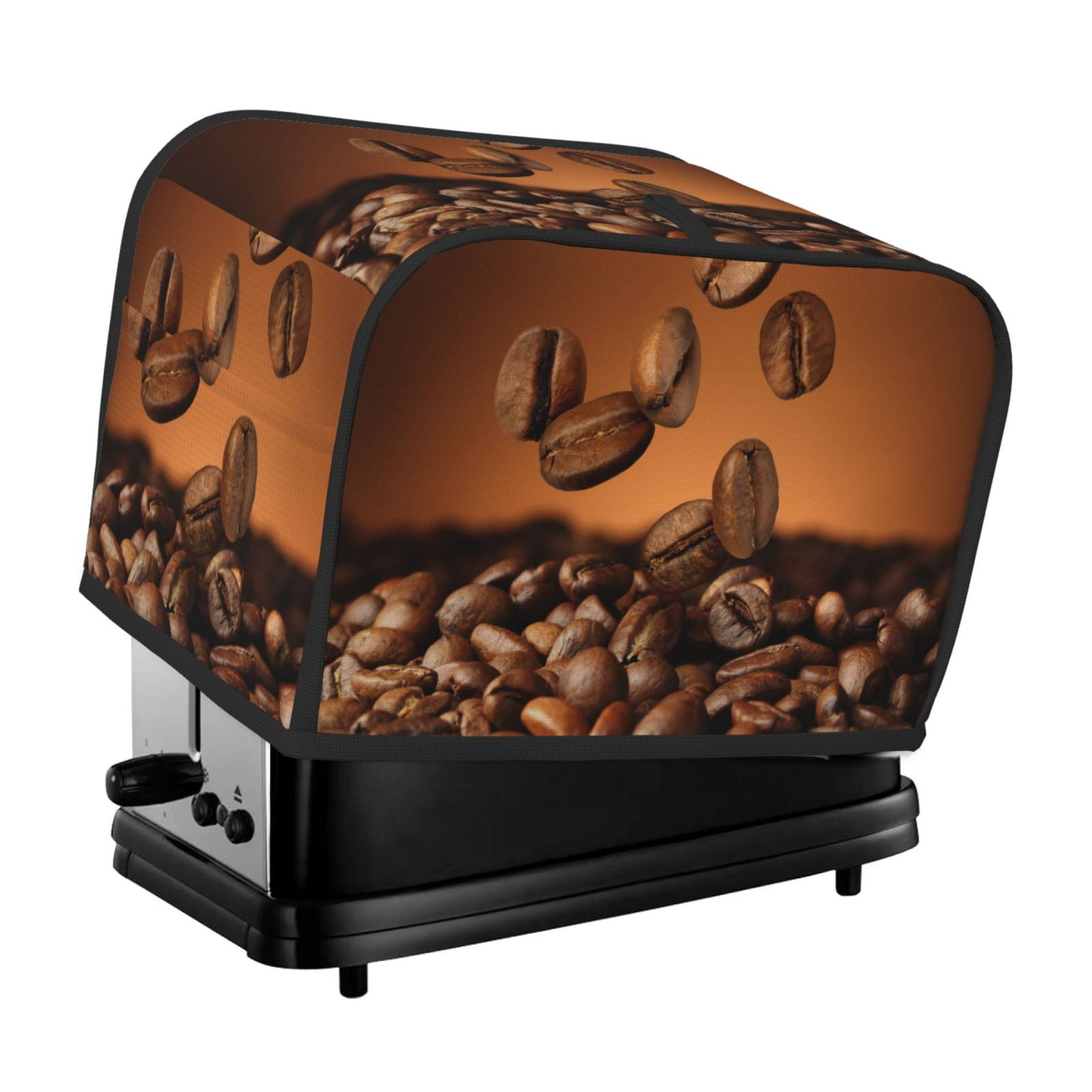 Uemuo Coffee Beans Print Toaster Cover 2 Slice, Small Kitchen Appliance ...