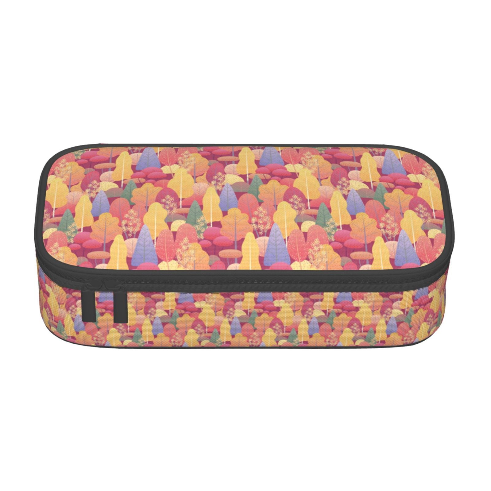Uemuo Colorful Autumn Forest Trees Printed Large Pencil Case, Big ...