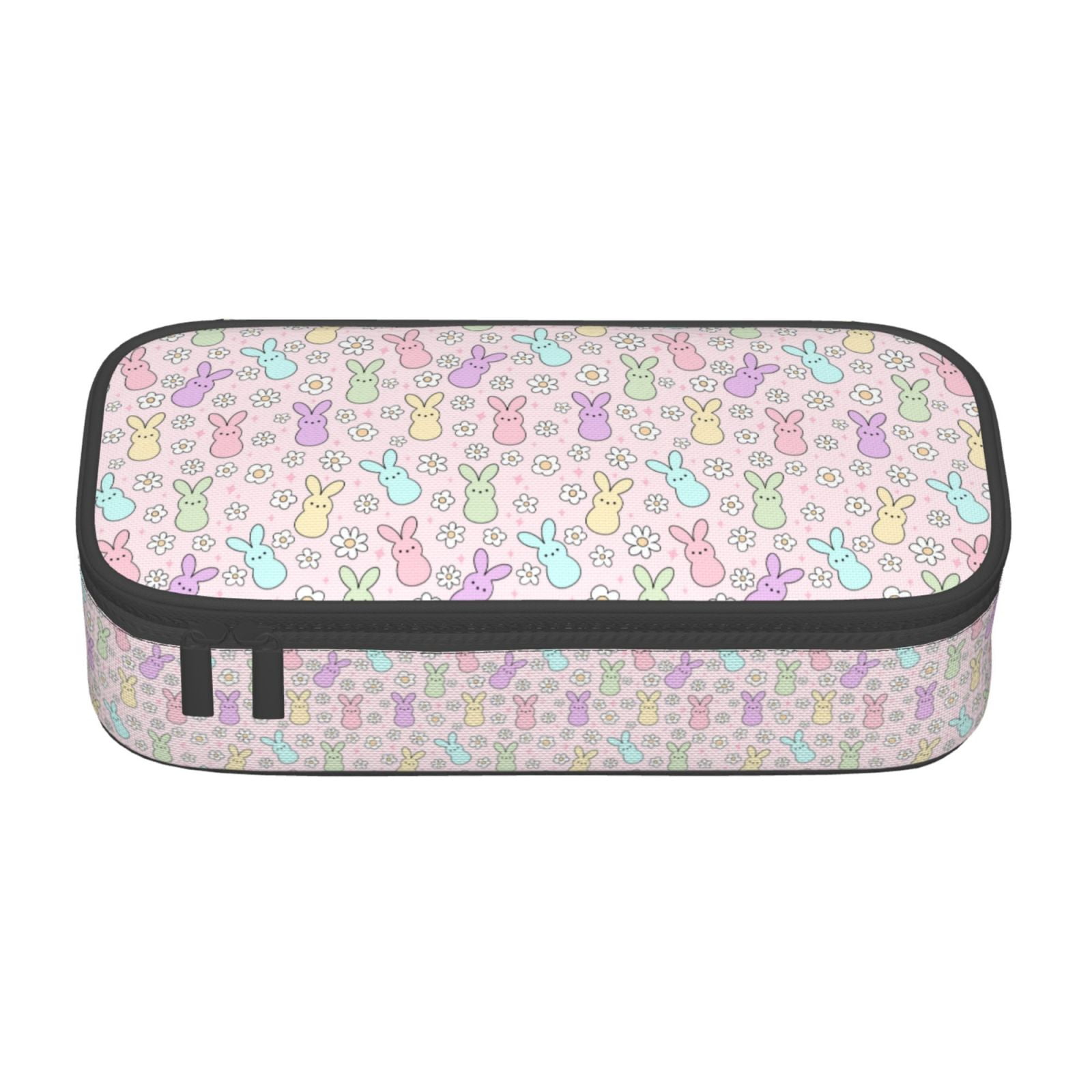 Uemuo Colorful Bunny Printed Large Pencil Case, Big Capacity Pencil ...